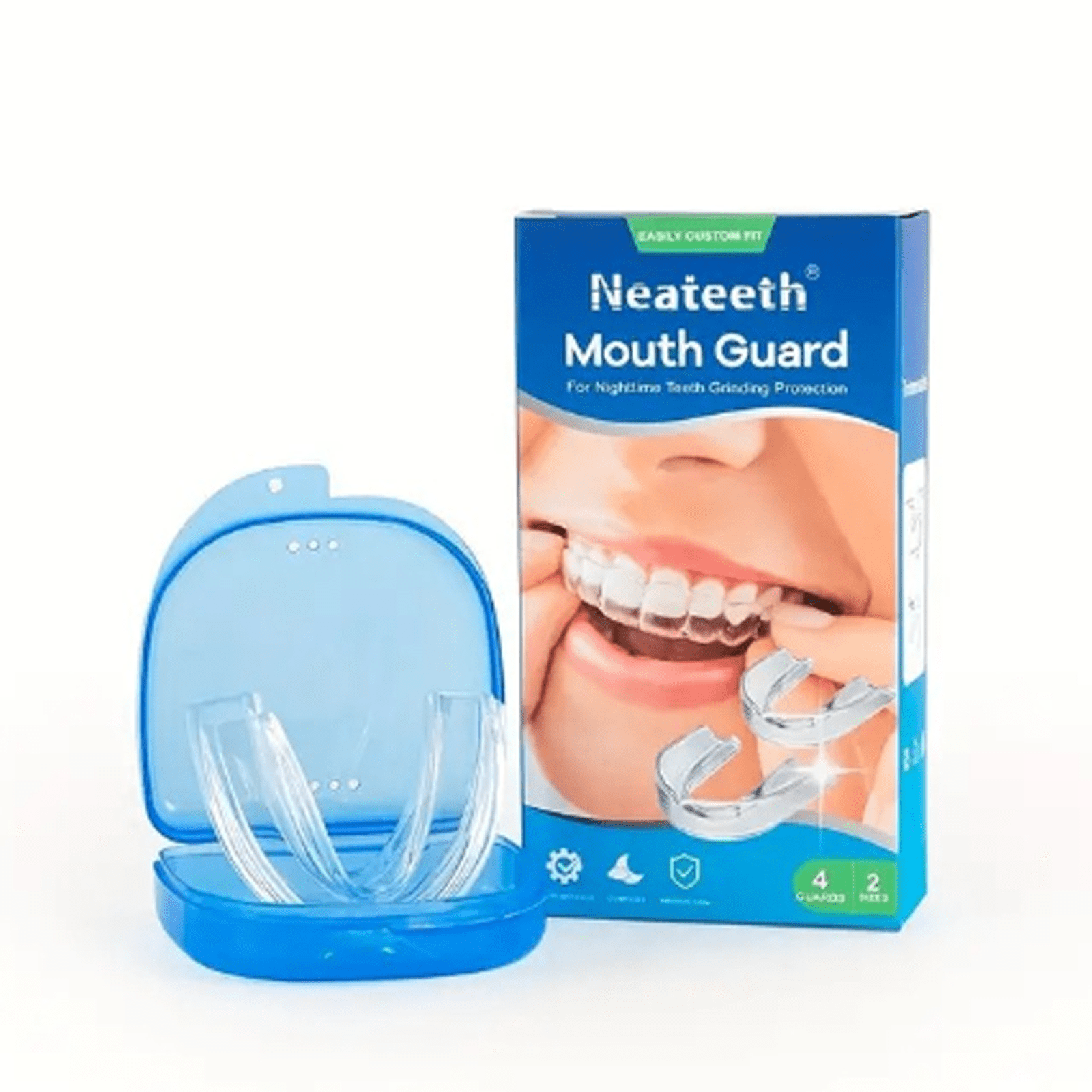 XIRQI 4Pcs Mouth Guard for Grinding Teeth at Night, Dental-grade Soft ...