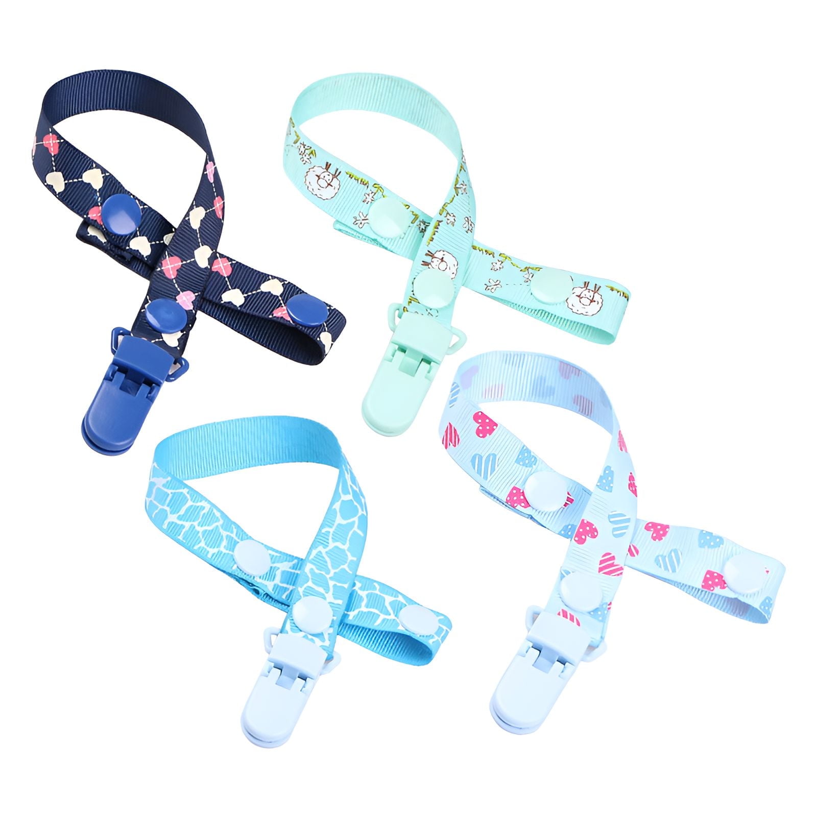 XIRQI 4Pcs Pacifier Clip,Anti-Loss Design, Secure Attachment Pacifier ...