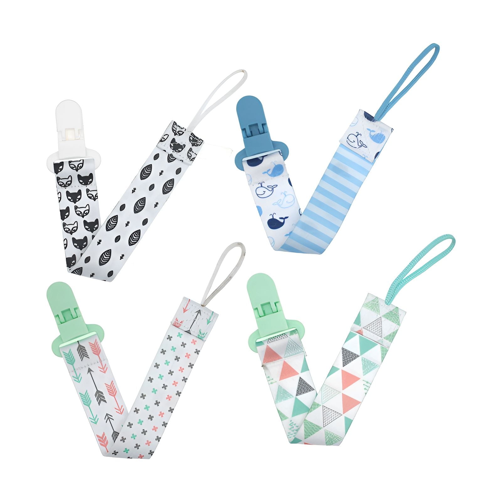 XIRQI 4Pcs Pacifier Clip,Anti-Loss Design, Secure and Steady Pacifier ...