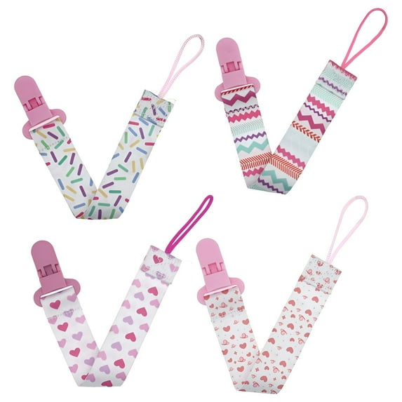 XIRQI 4Pcs Pacifier Clip,Easy to Clean, Keeps Hygiene Pacifier Holder ...