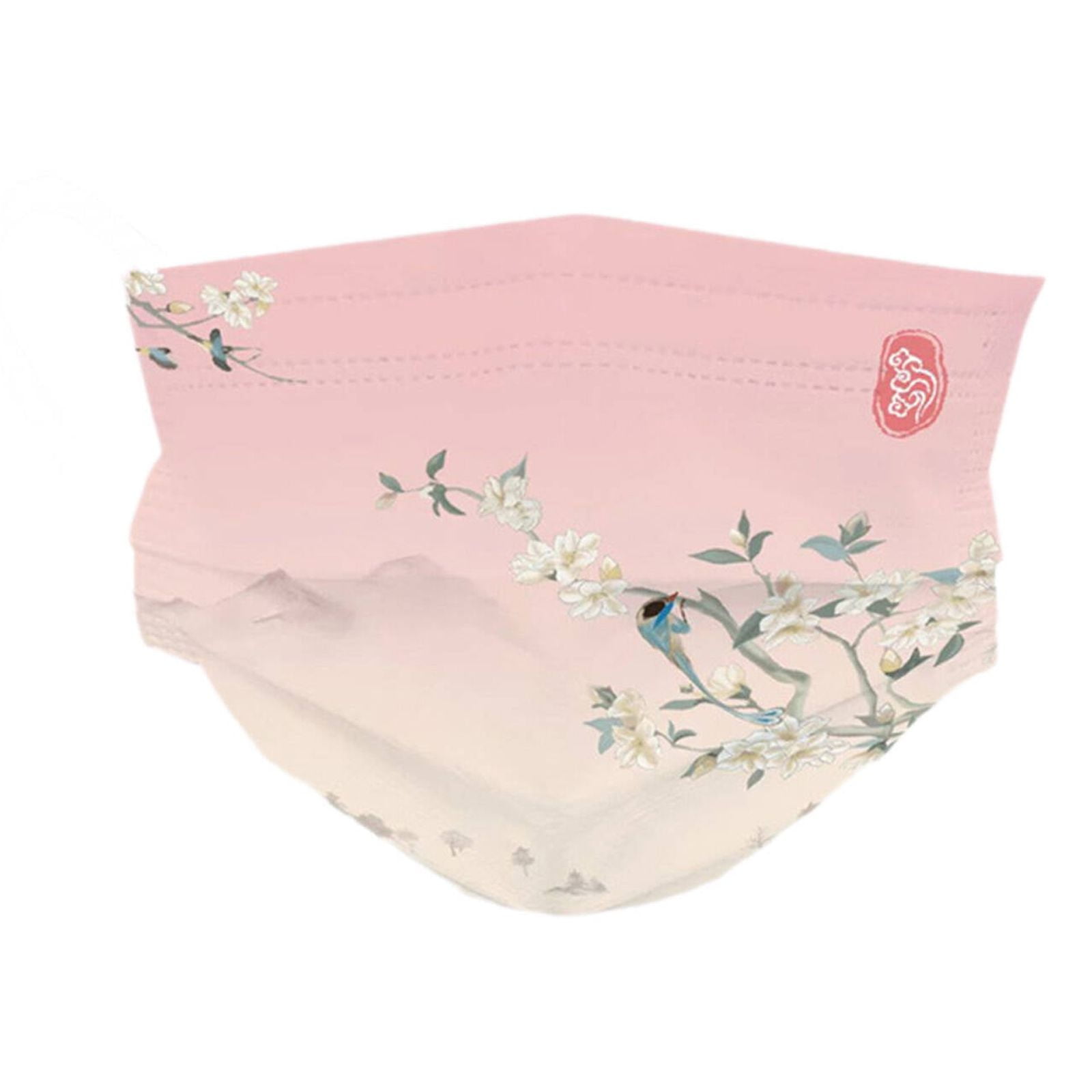 XIRQI 50Pcs Face Mask,Unique Chinese-Style Lotus Flower Print N95 Mask ...