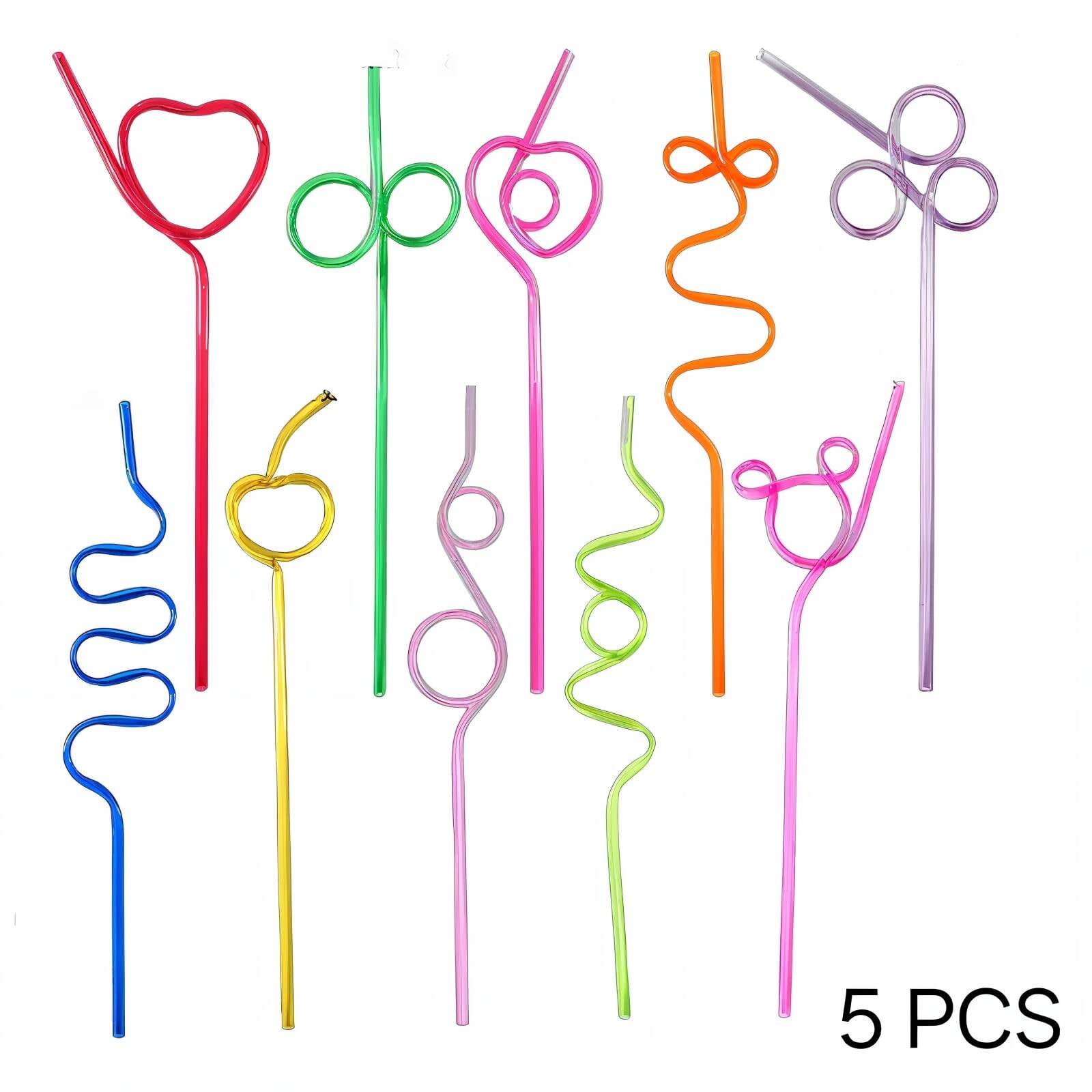 XIRQI 50Pcs Straws Disposable tough Pet Construction Plastic Straws ...