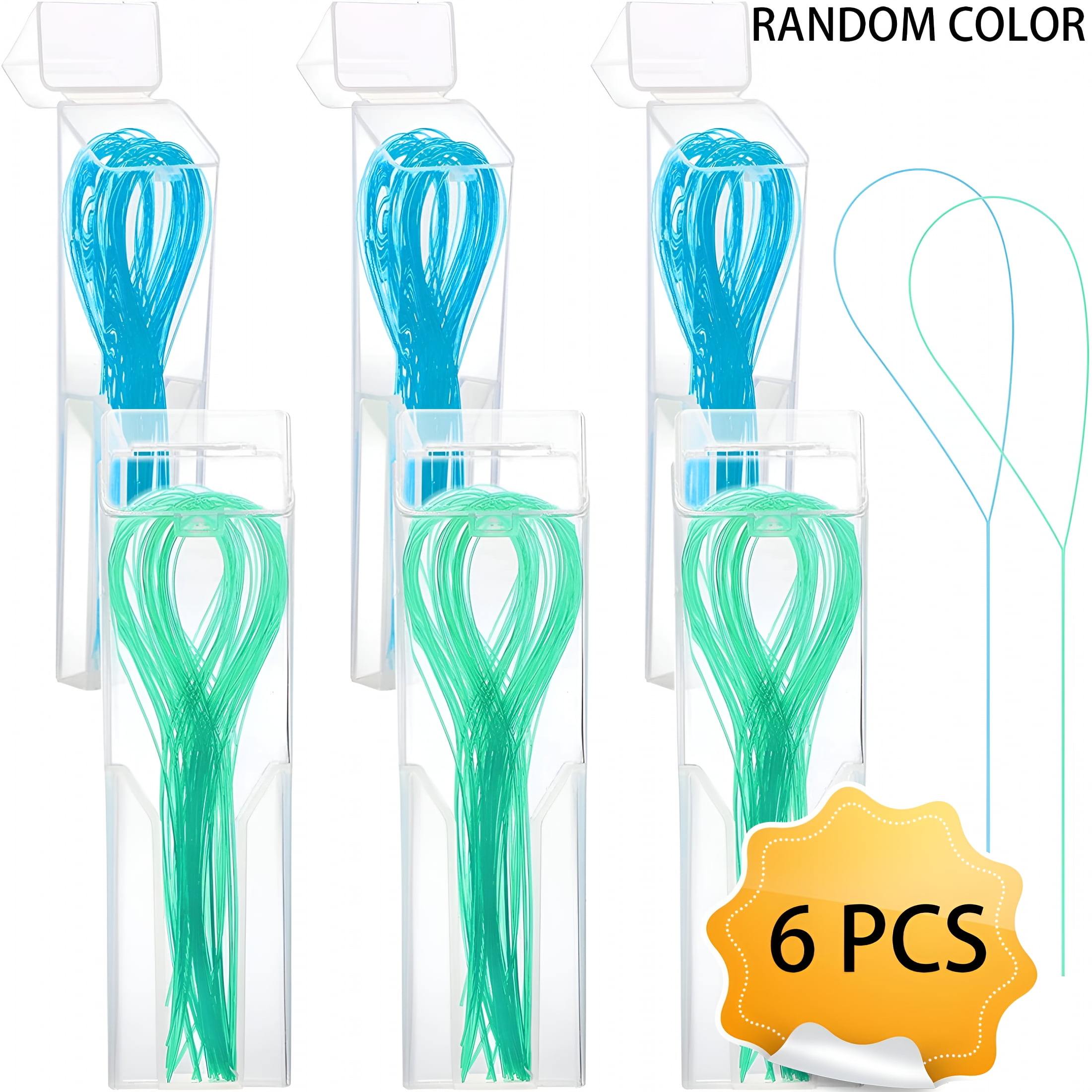 XIRQI 6 Pack Floss Threaders for Bridges,Floss Threaders for Braces and ...