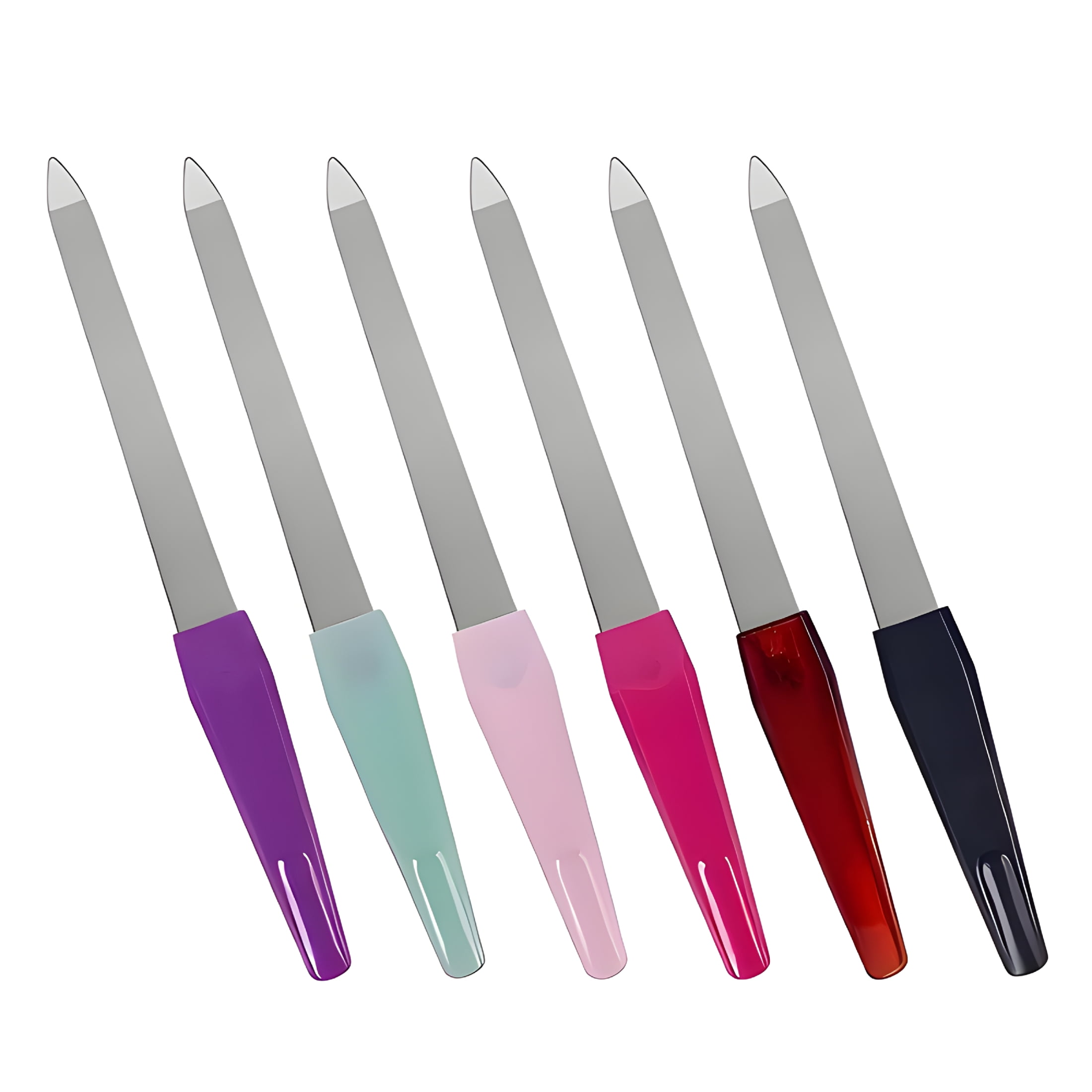 XIRQI 6-Pack Nail File,Double-Sided Stainless Steel Nail Files Set,Easy ...