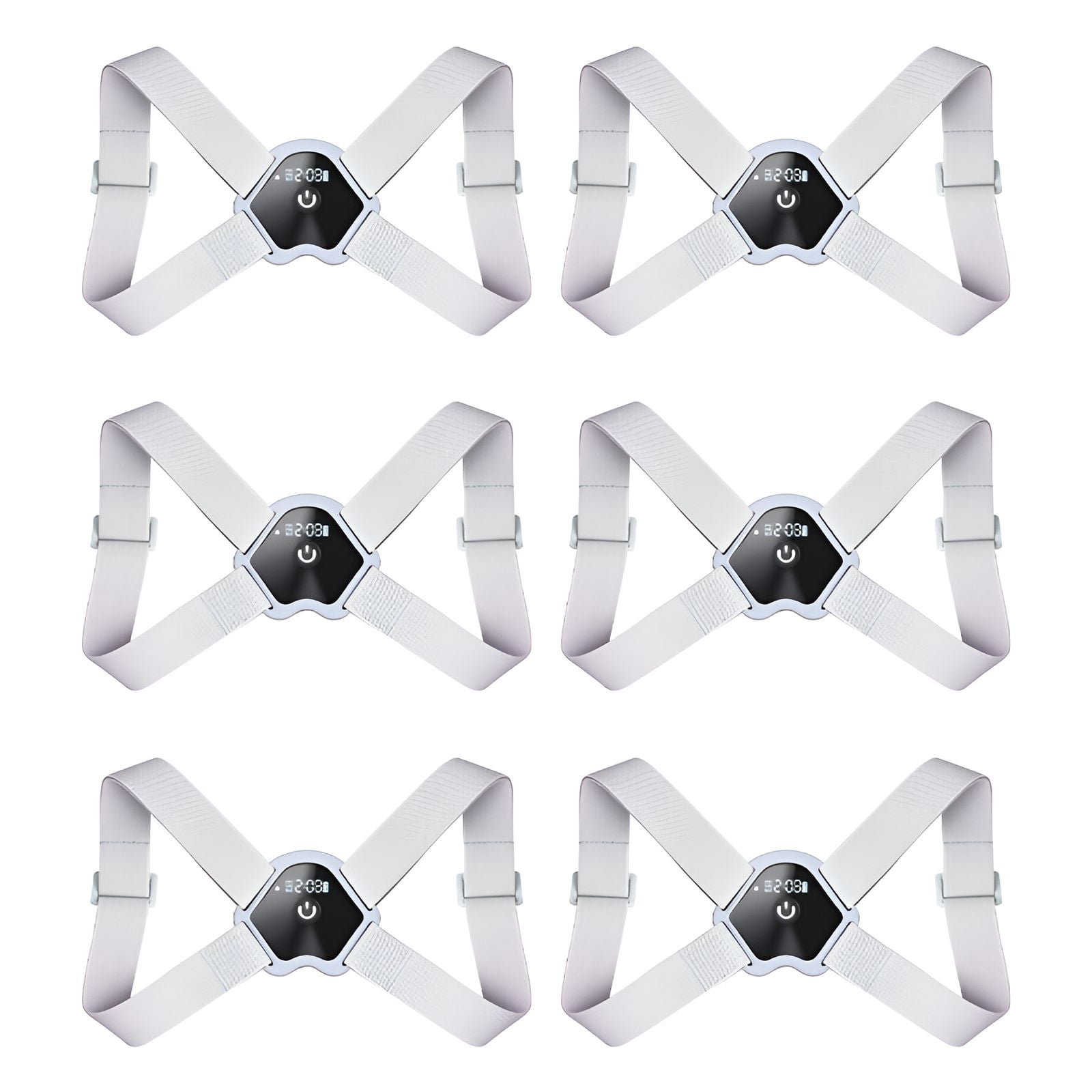 XIRQI 6Pcs Back Straightener Posture Corrector,Dynamic Feedback System ...