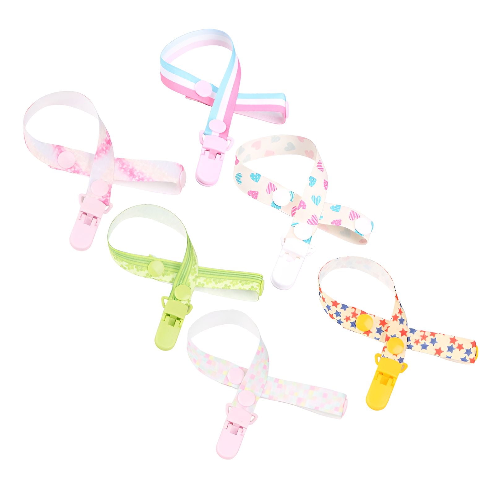 XIRQI 6Pcs Pacifier Clip,Anti-Loss Design for Secure Attachment ...