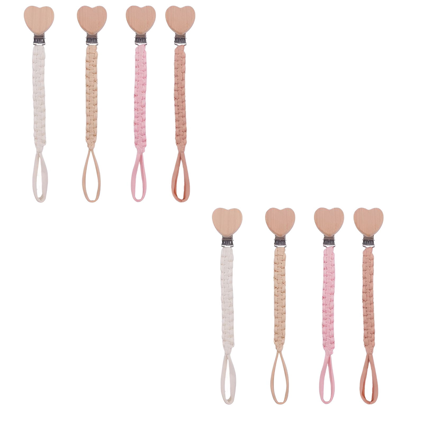 XIRQI 8Pcs Pacifier Clip,Baby Safe Pacifier Holder,Pacifier Chain Baby ...