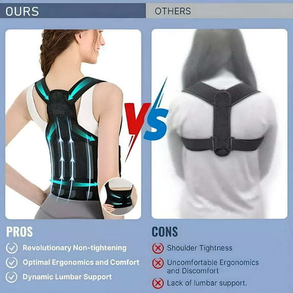 XIRQI Back Brace Posture Corrector for Men Women, Shoulder Straightener, Adjustable Full Back ...