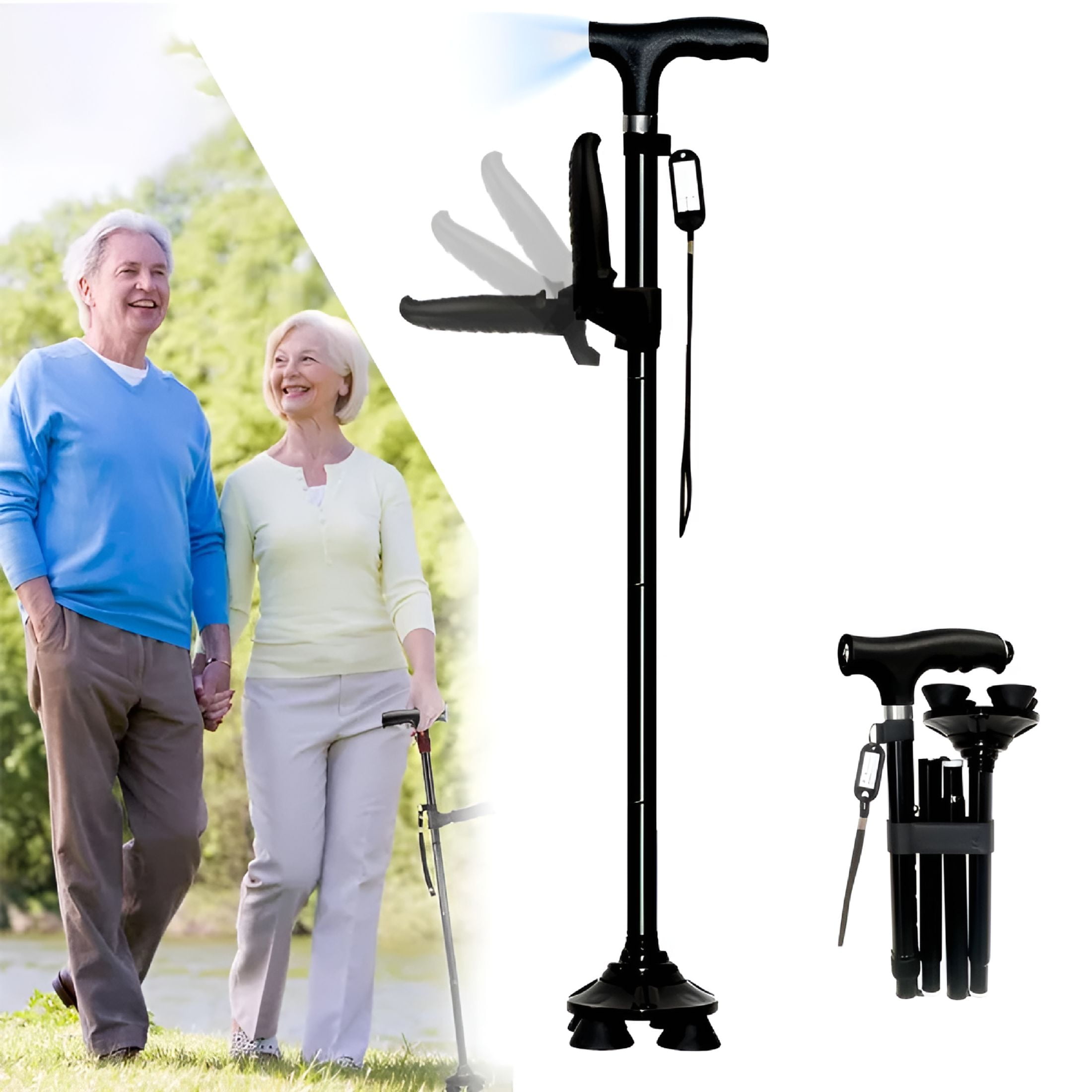 XIRQI Cane with Light,Walking Cane for Men Women,Walking Canes for ...