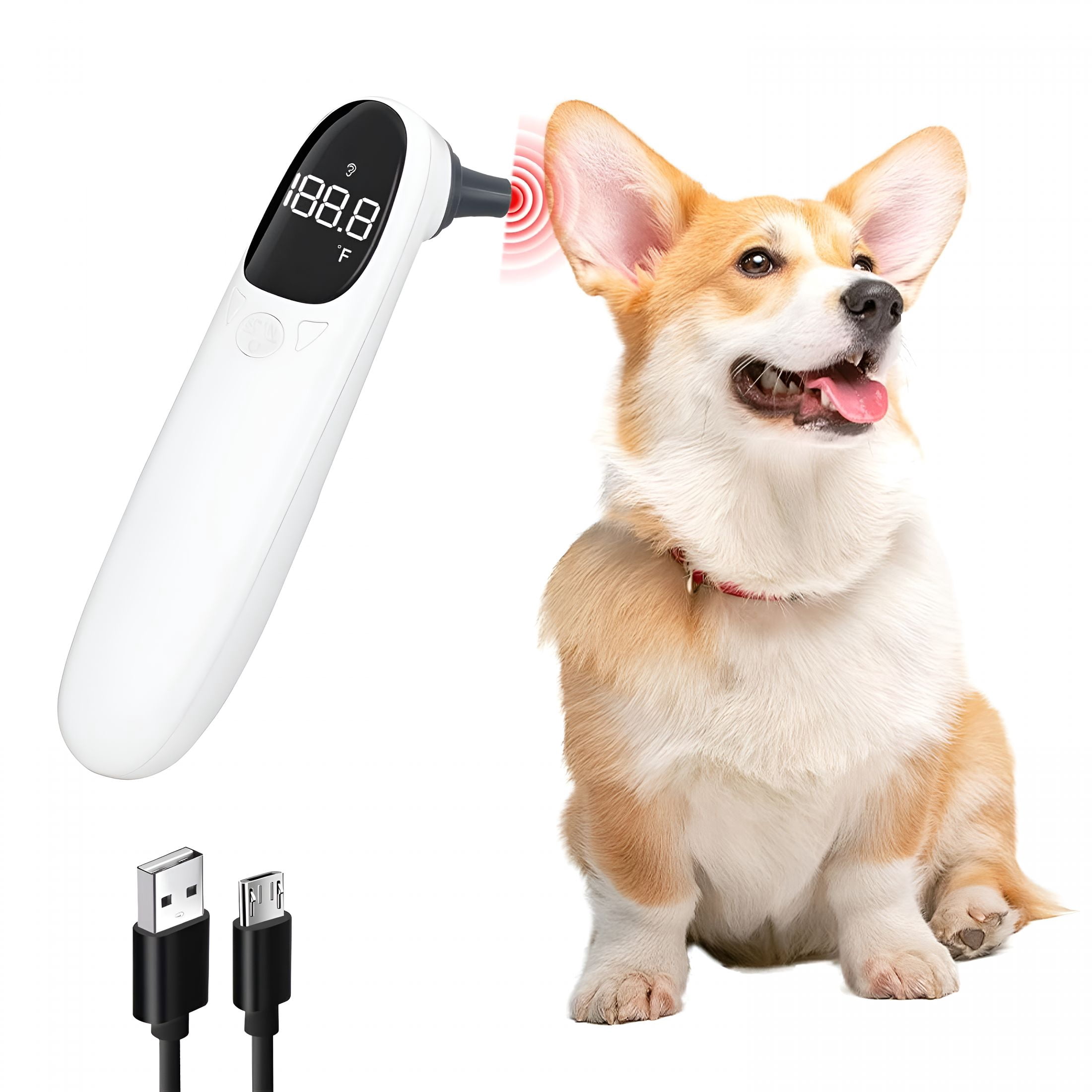 XIRQI Cat And Dog Ear Temperature Monitor, Pet Only Thermometer, Dogs ...