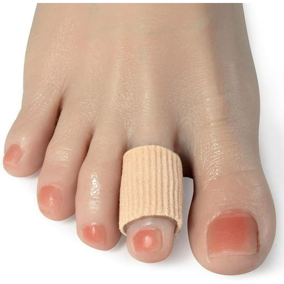 XIRQI Cuttable Toe Tubes Sleeves 5 Pack Made of Elastic Fabric Lined ...