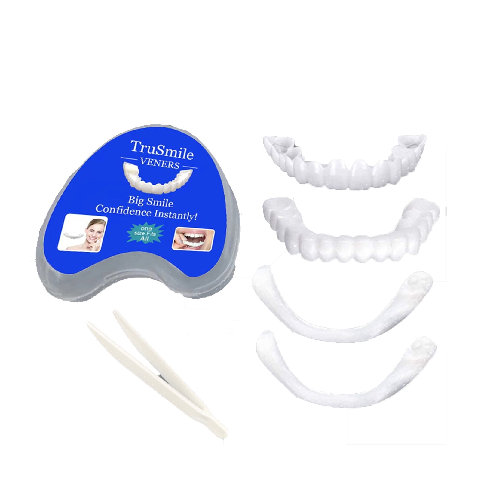 XIRQI Dientes Postizos Para Mujer,False Teeth of 1:1 Molded,Food-Grade ...