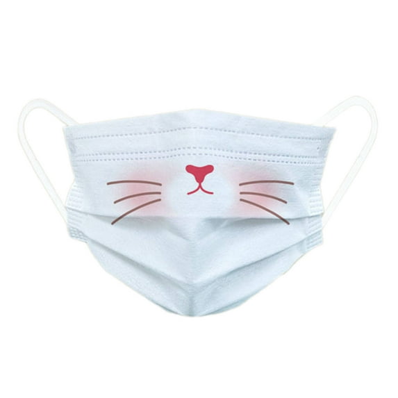 XIRQI Face Mask,Cute Cat Print Design Dust Mask,Animal Face Shape Masks ...