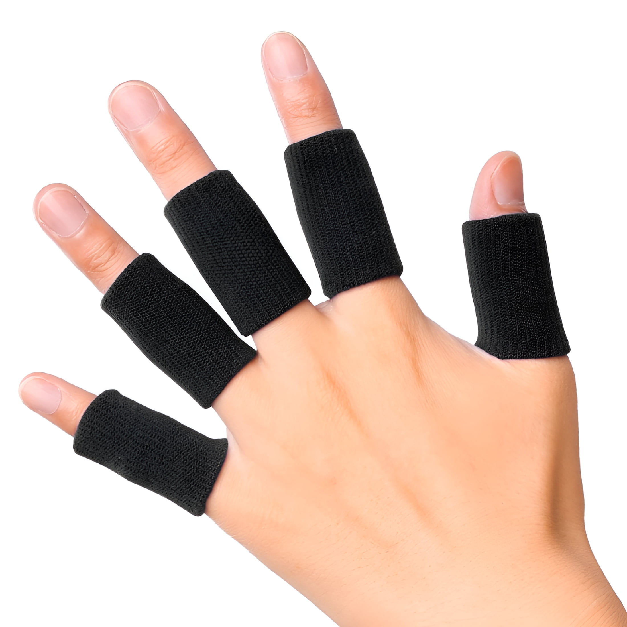 XIRQI Fingers Thumb Support Brace Splint,Black,5 Count - Walmart ...