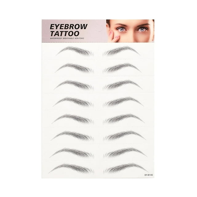 XIRQI Gecheer Eyebrow Stickers Kit Enhancer, Waterproof Permanent 3D ...