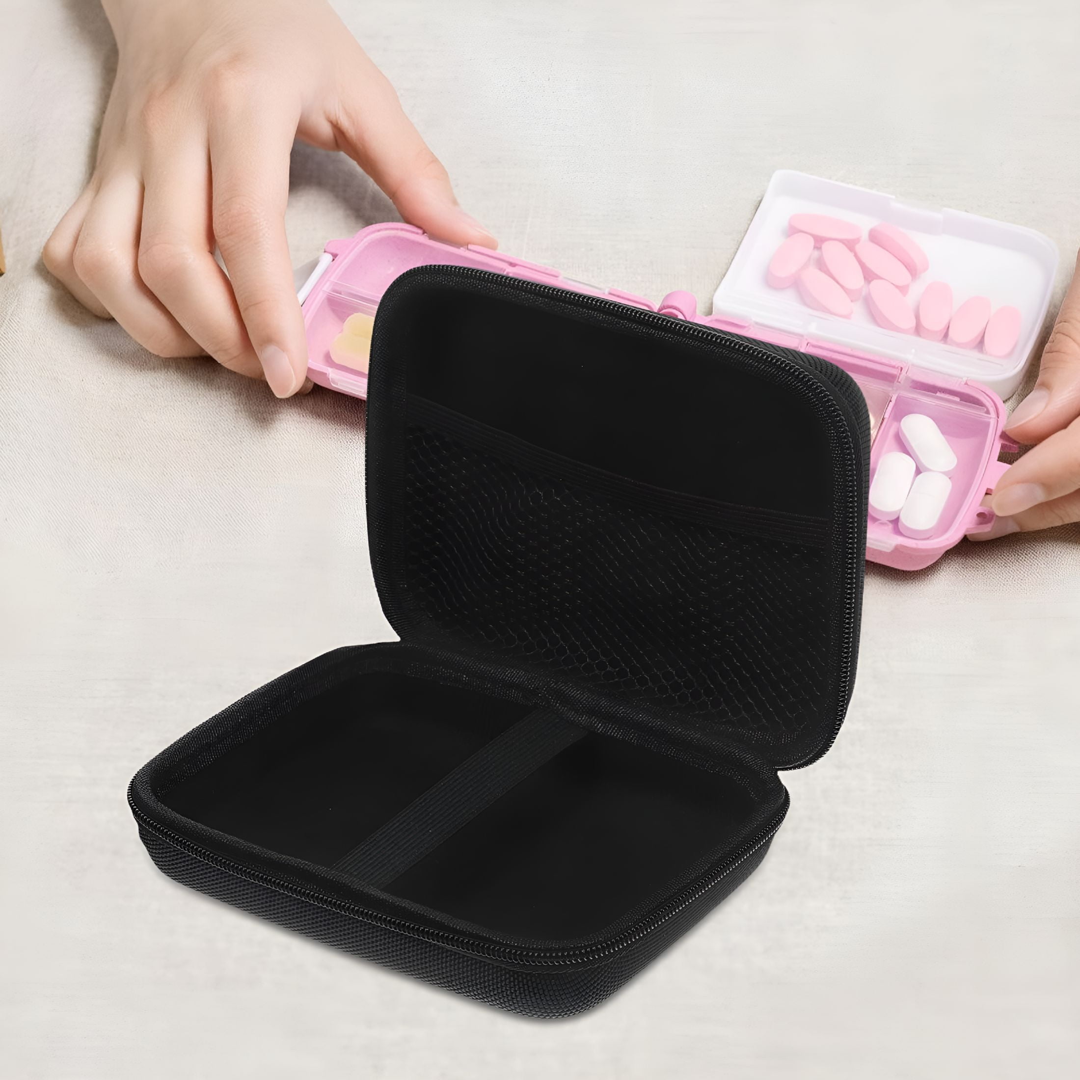 XIRQI Glucose Meter Organizer Bag Protective Storage Case Doctor Supply ...