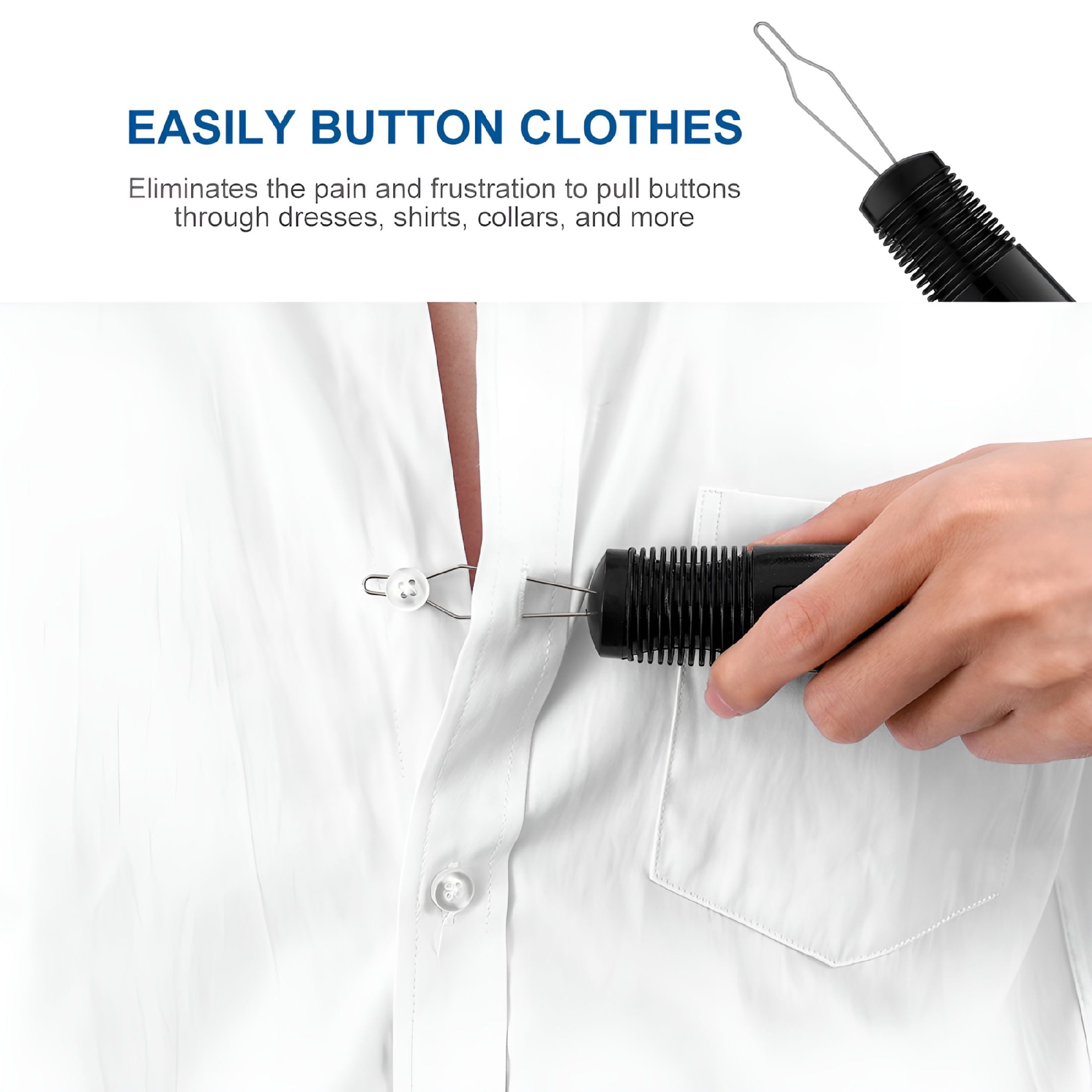 XIRQI Grip Button Hook Helper Universal Grip Button Hook Helper Zipper ...