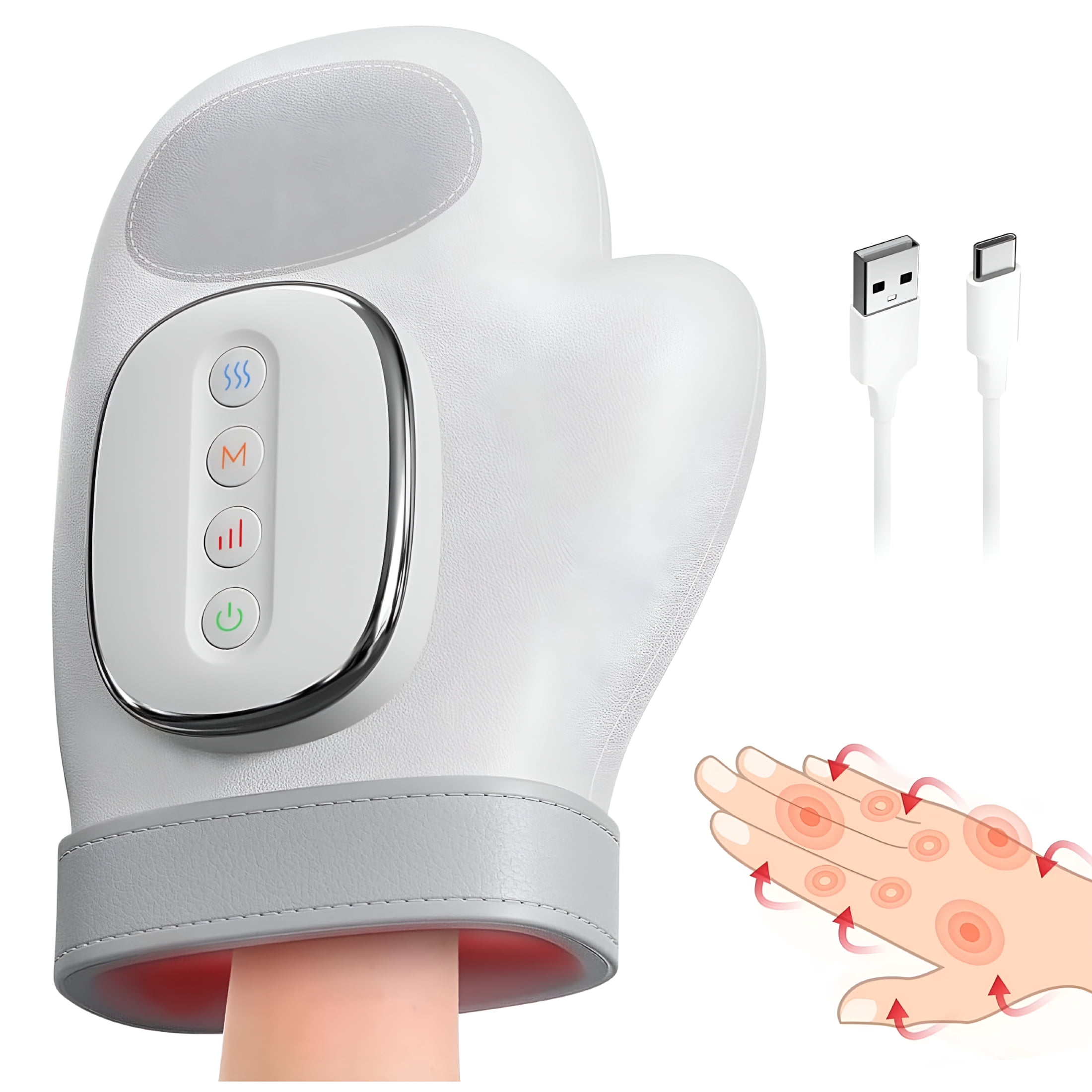 XIRQI Hand Massager with Heat Compression - Relieves Hand Fatigue ...