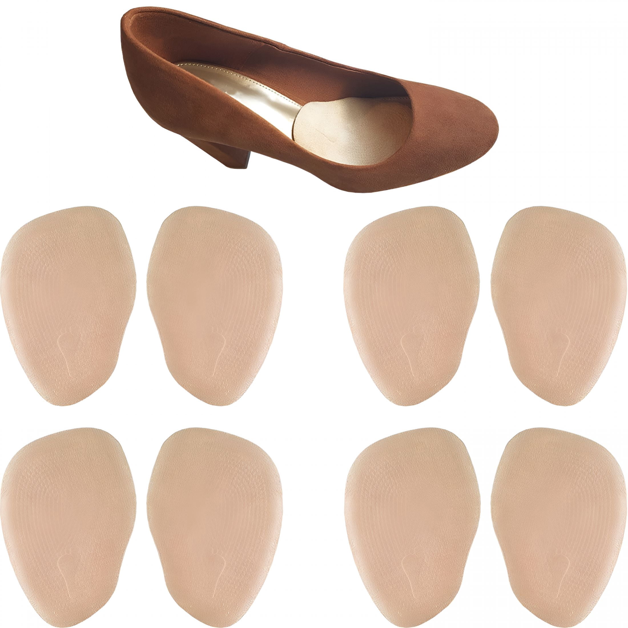 XIRQI High Heel Cushion Inserts Pads (4 Pairs) Suede Ball of Foot ...