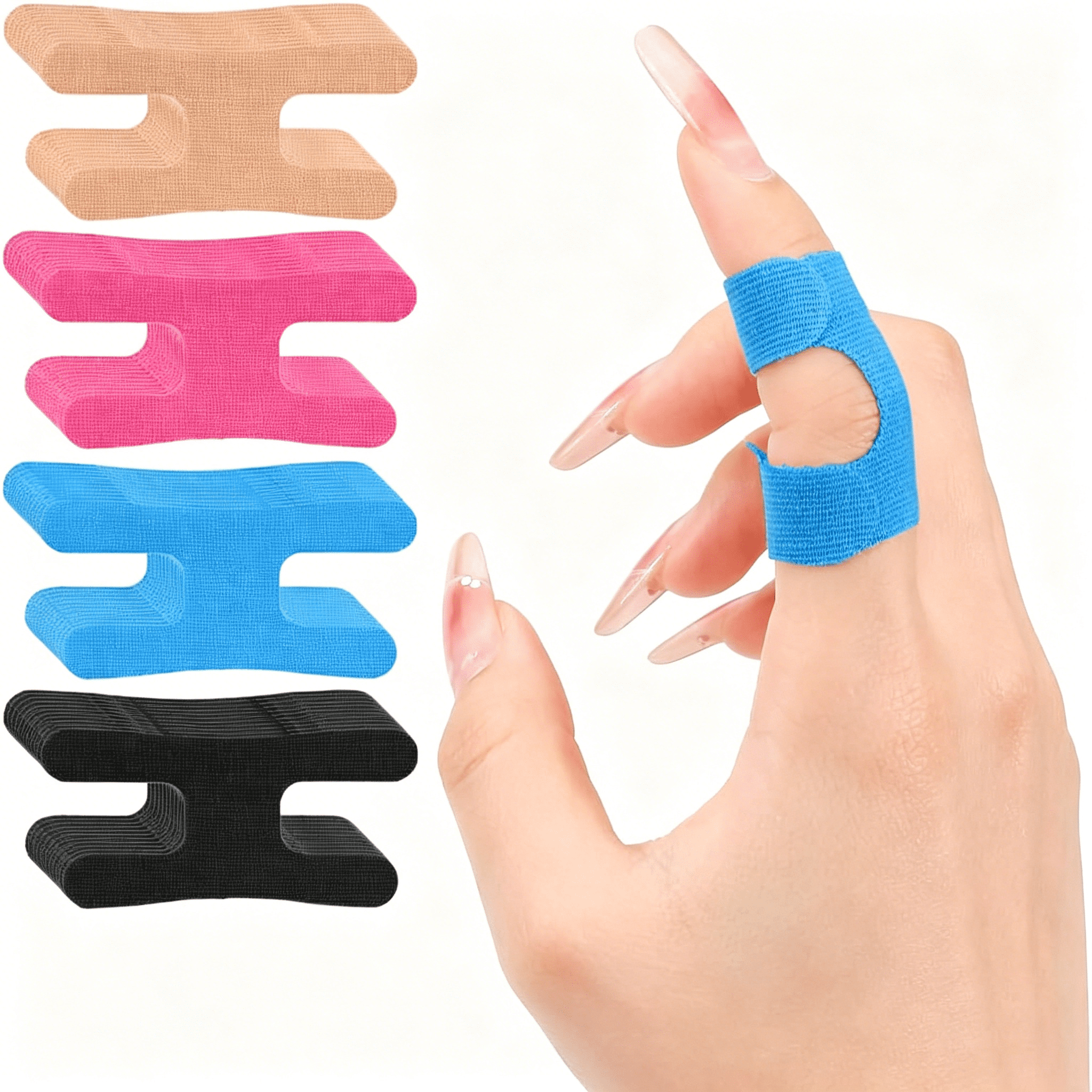 XIRQI Kinesiology Tape for Fingers,40 Pcs Elastic Cotton Precut Finger ...