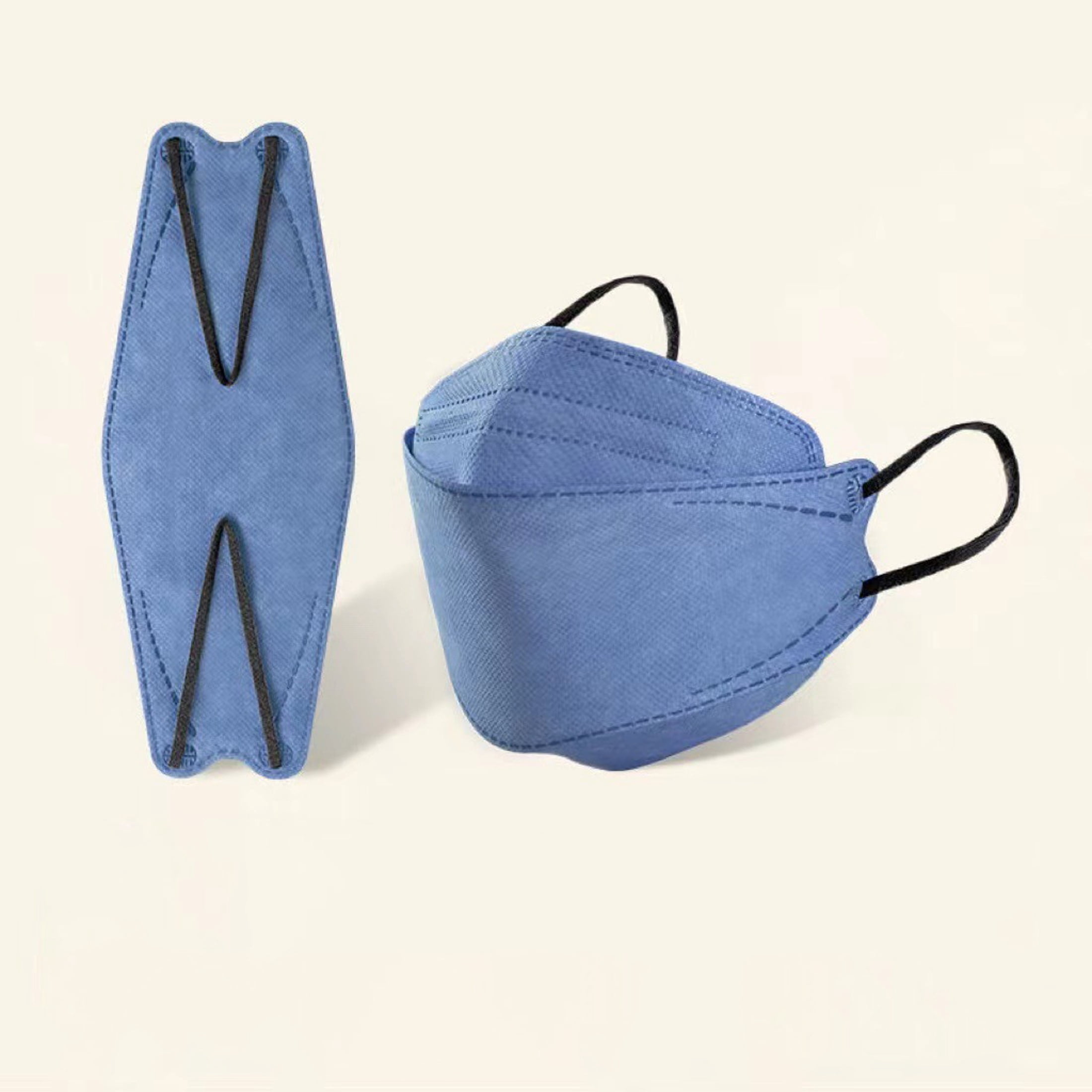 XIRQI Kn95 Style Disposable Face Masks Navy Blue 8 Inch Contoured ...