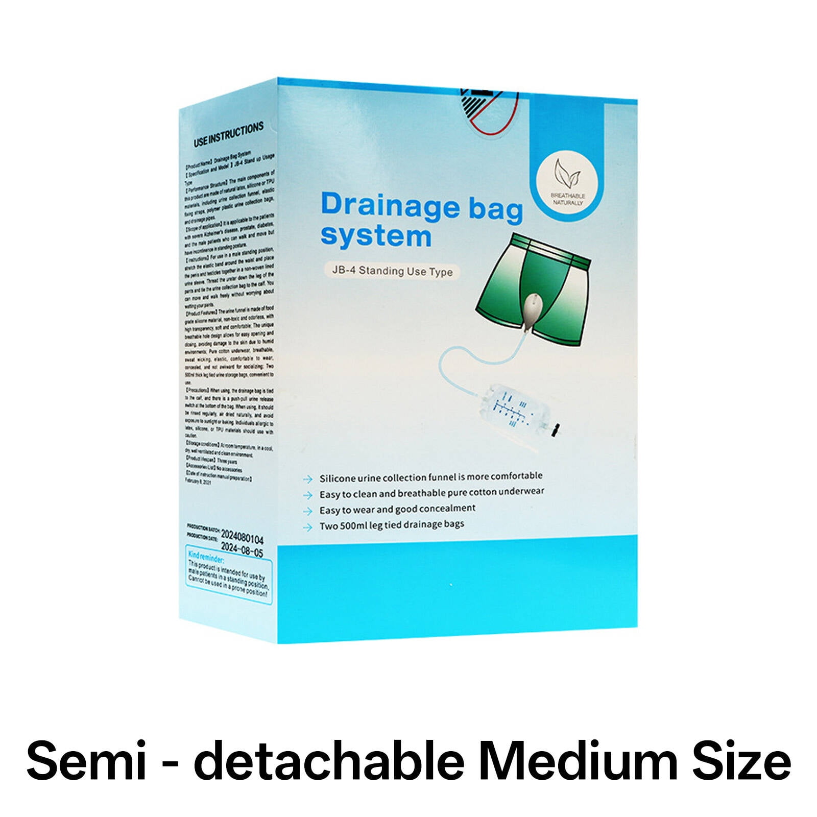 XIRQI Male Urine Bag,Convenient Cleaning Urine Collection Bag,Reusable ...