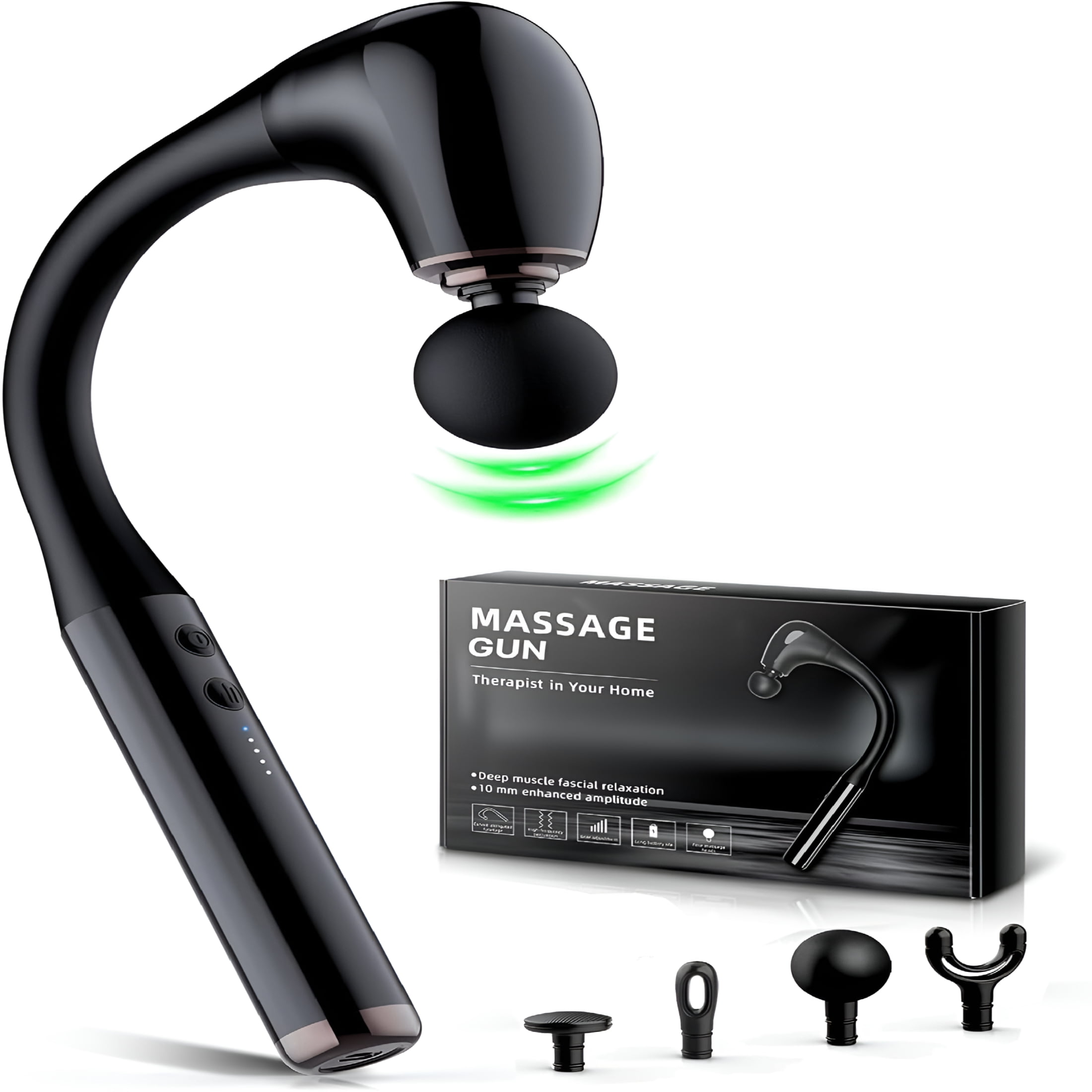 XIRQI Massage Gun with Upgraded Extension Handle, 10Mm Massage Gun Deep ...