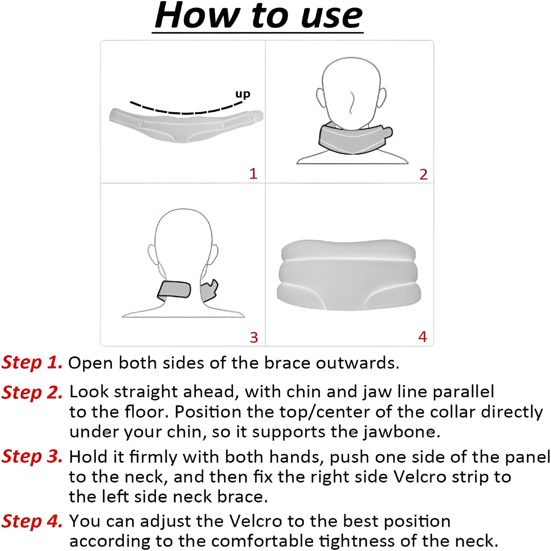 XIRQI Neck Brace Snoring Cervical Collar Sleeping Soft Foam Support ...