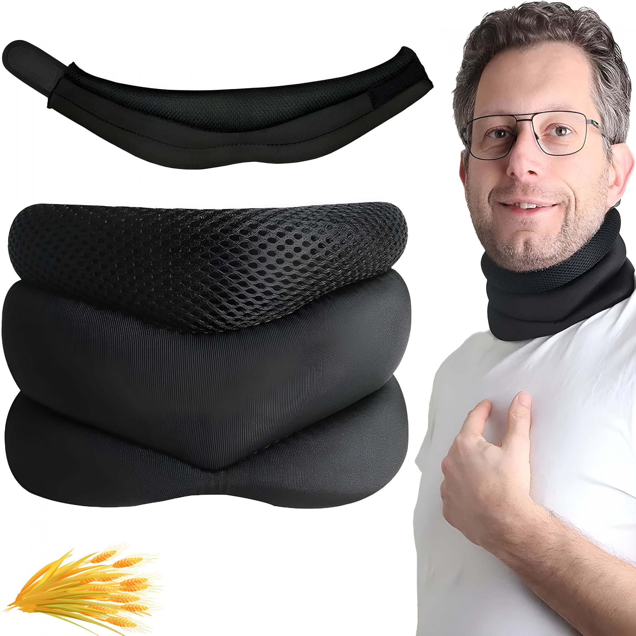 XIRQI Neck Support for Snoring,Neck Brace for Sleeping,Adjustable Soft ...