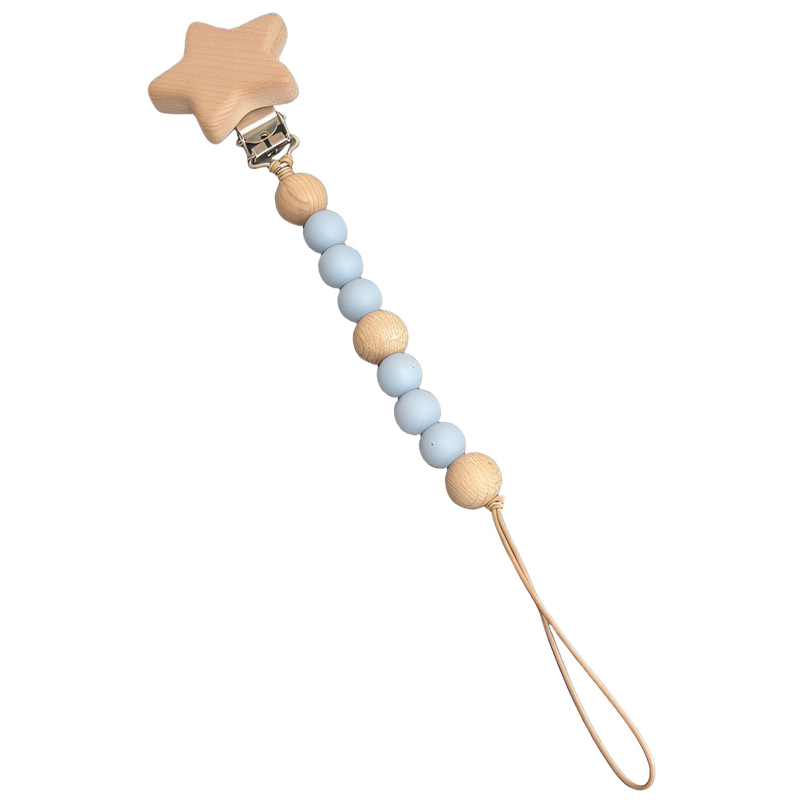 XIRQI Pacifier Clip,Natural Beech Wood Material, Safe and ...