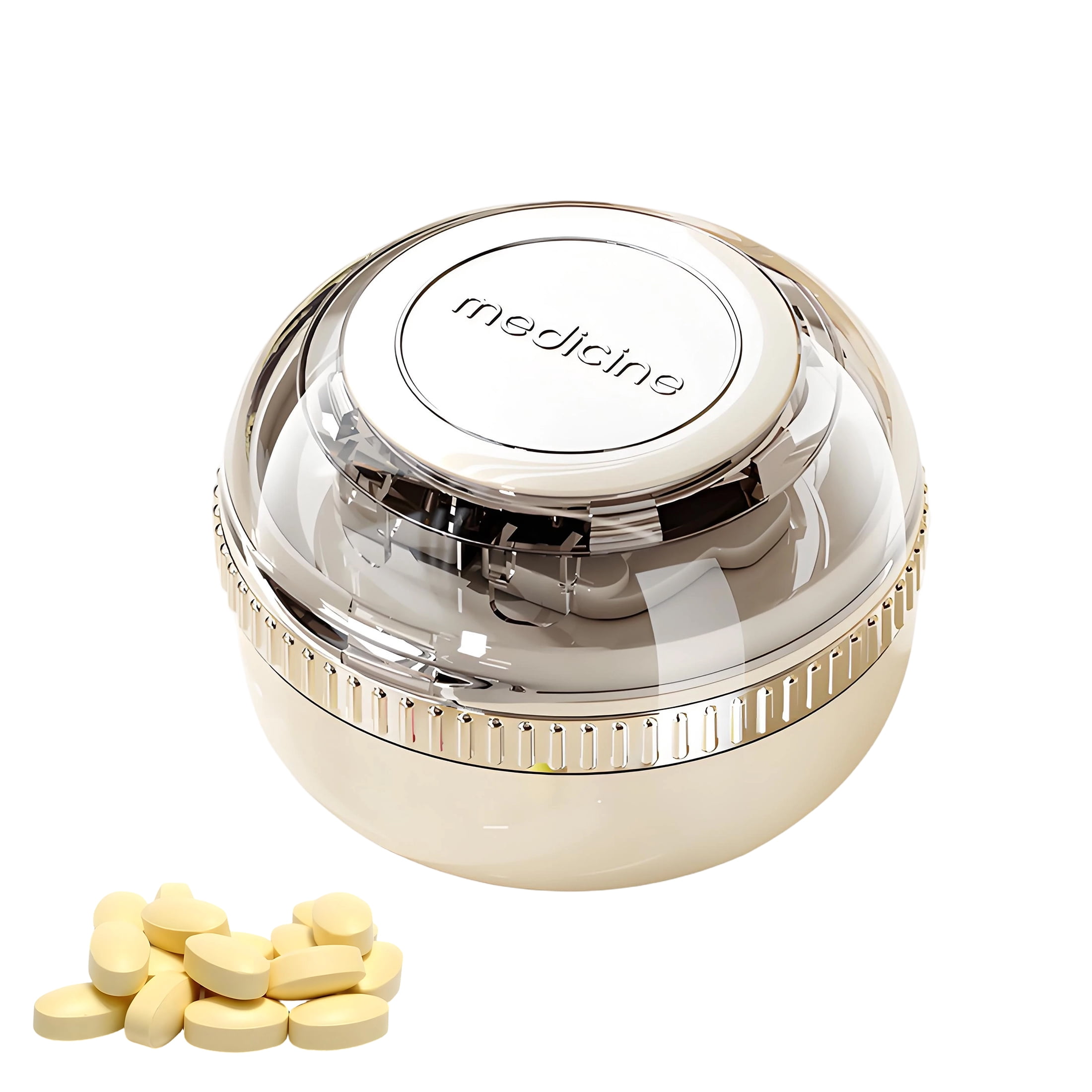 XIRQI Pill Cutter,Pill Splitter with Storage Compartments,Portable Pill ...