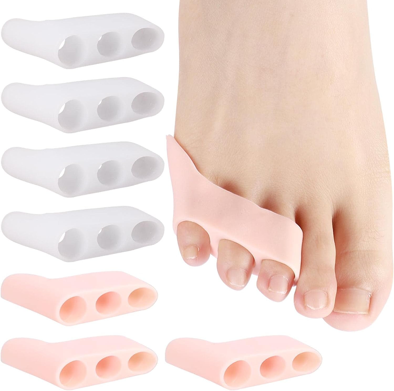 XIRQI Pinky Toe Separator, 4Pairs Little Toe Straighteners for Curled ...