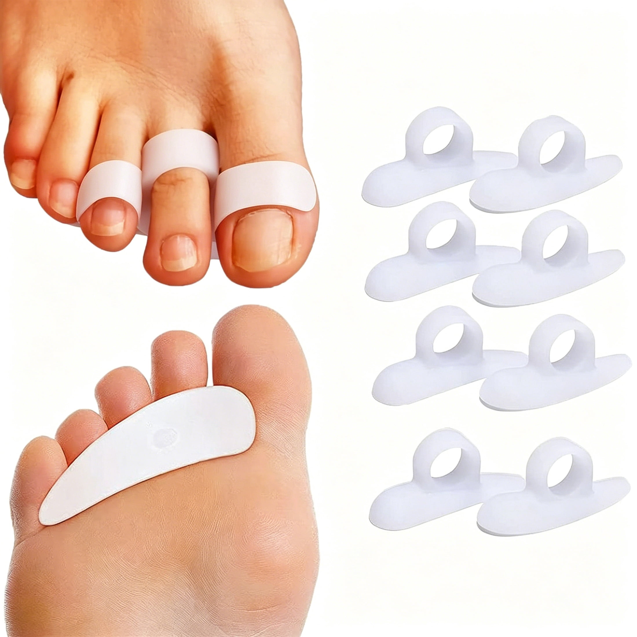 XIRQI Silicone Gel Hammer Toe Cushion(4Pair-8Pcs)-Toe Corrector ...