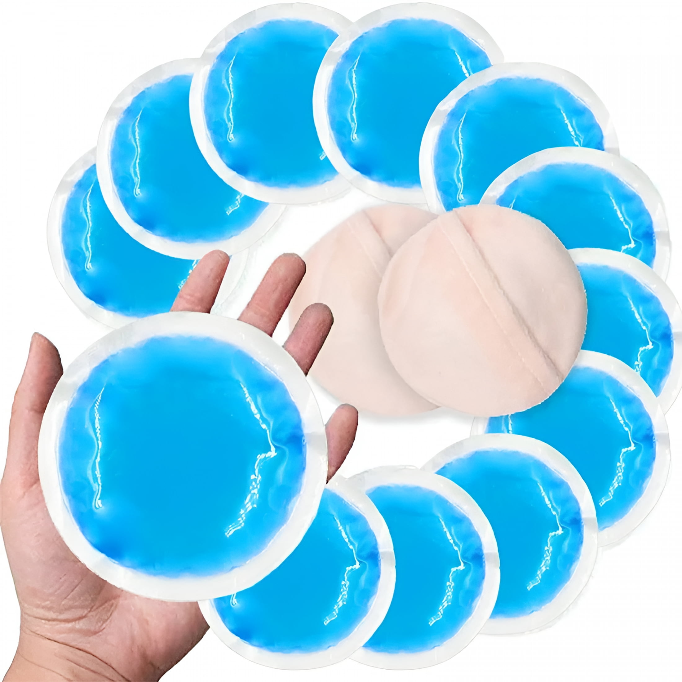 XIRQI Small Ice Packs,10 Round Reusable Hot Cold Gel Packs for Injuries ...