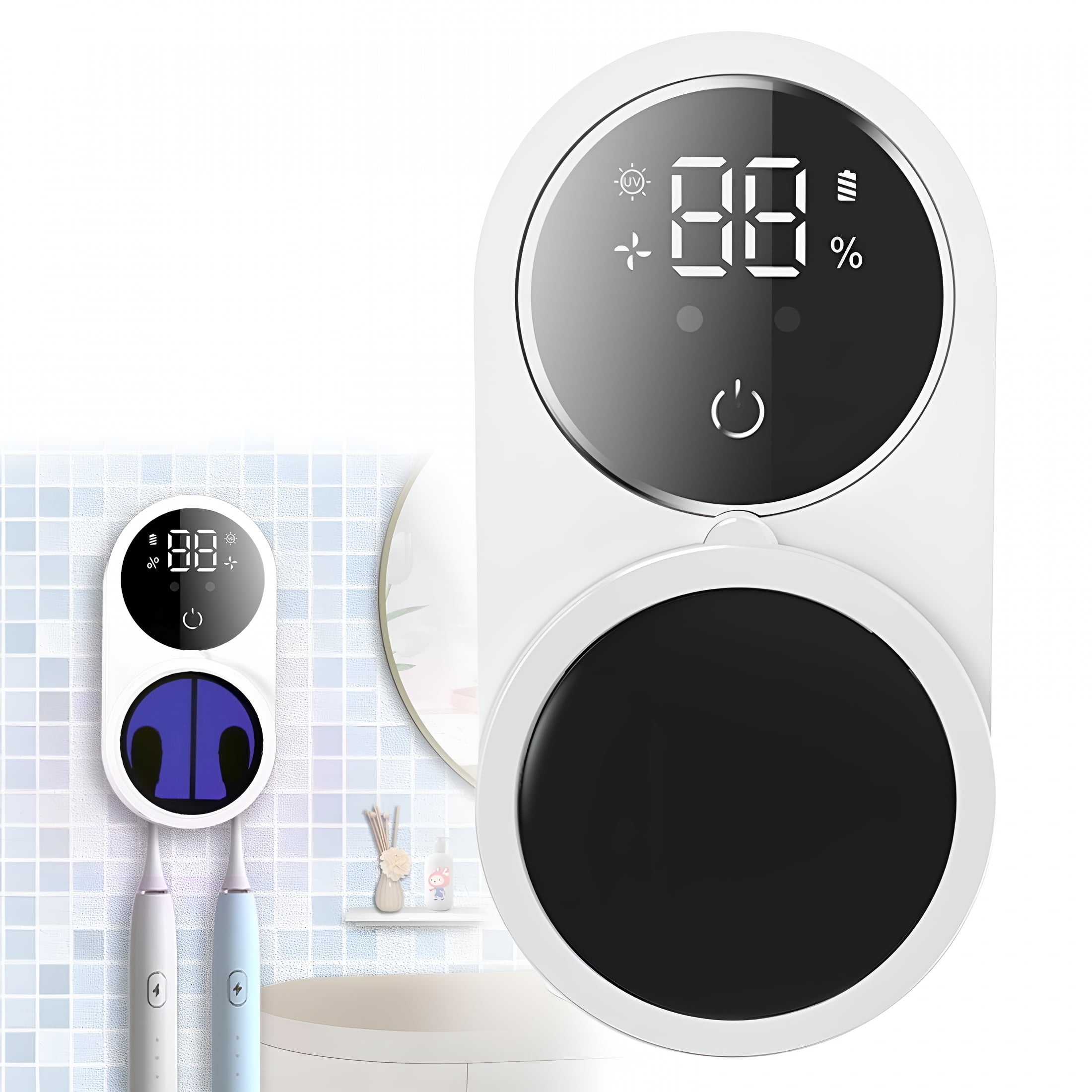 XIRQI Smart Toothbrush Hygienicer UV-C Hygienicing Air Drying LED Smart ...