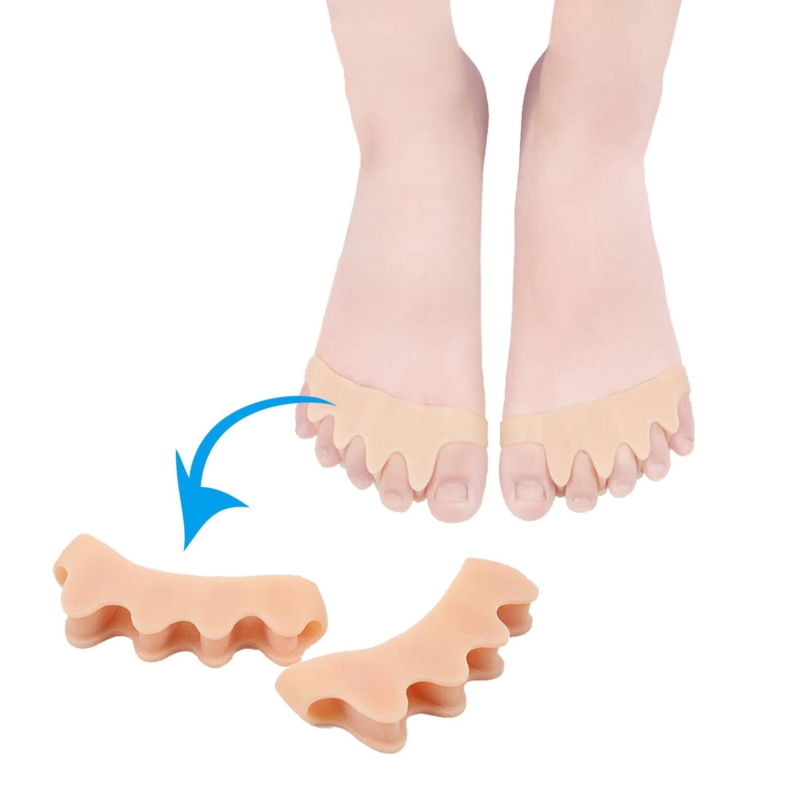 XIRQI Toe Separator, Toe Spacers & Toe Straightener Restore Crooked ...