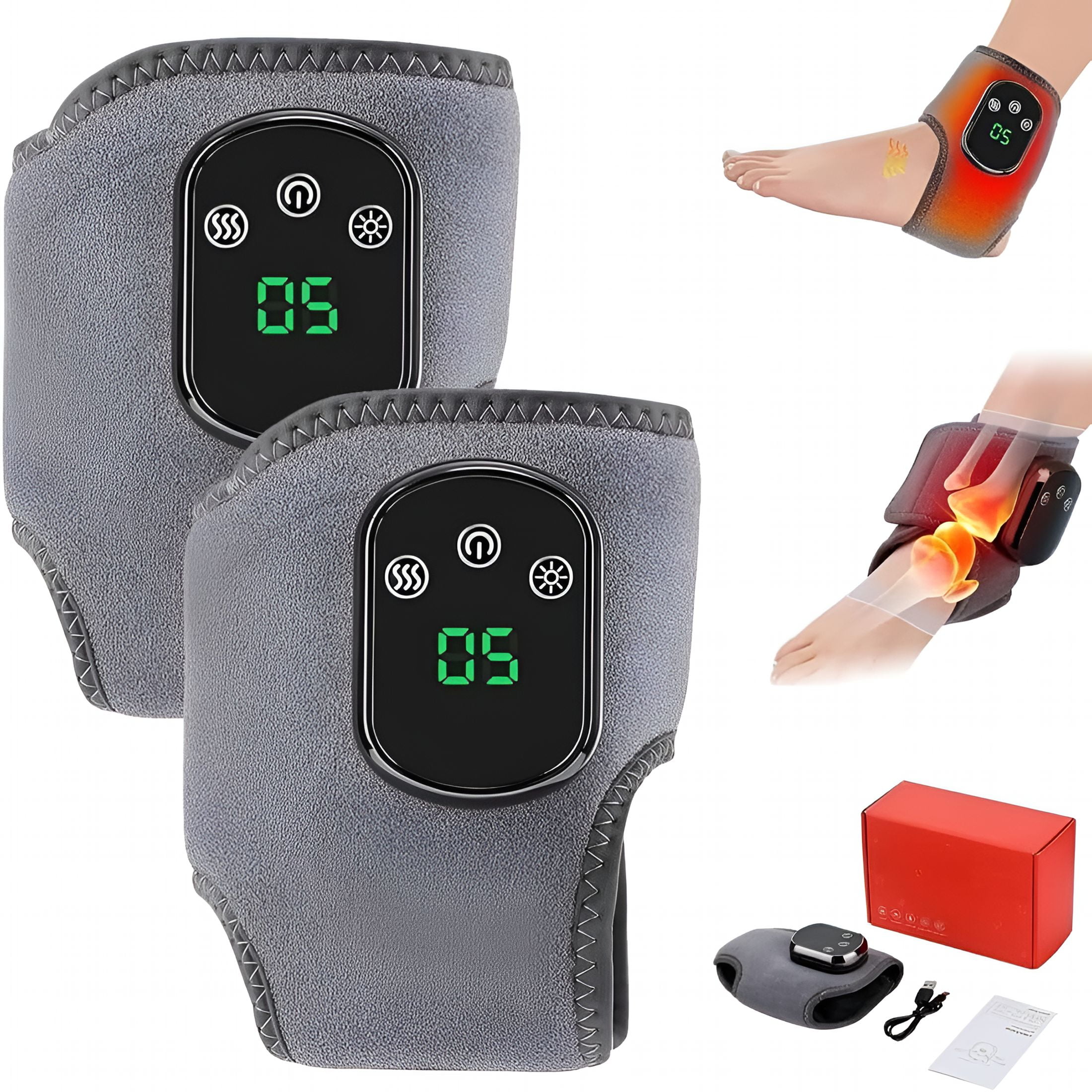 XIRQI Triple Therapy Foot Massager-Wireless Portable Foot Massager with ...