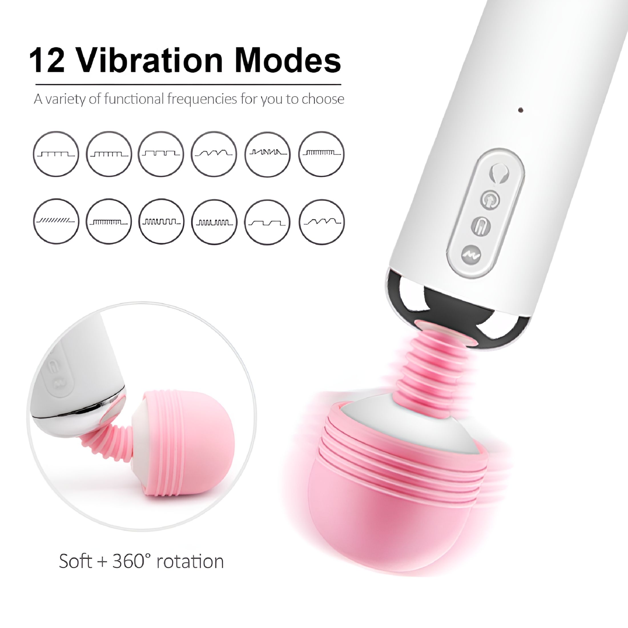 Xirqi Vibrating Massagerelectric Handheld Massagerwaterproof Personal 5108