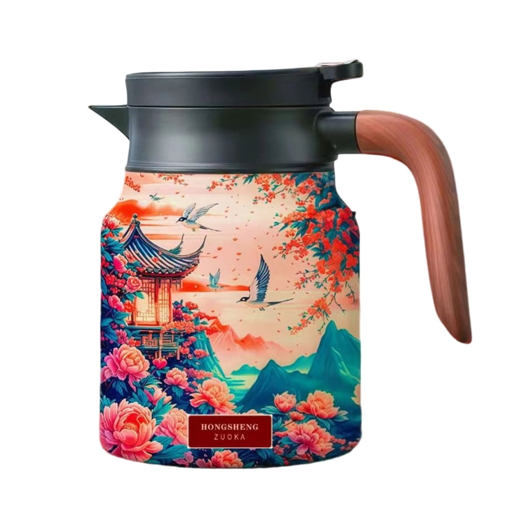 XISAOK 1000ml Teas Steeper Pot Thermal Flask with Removable Filter ...