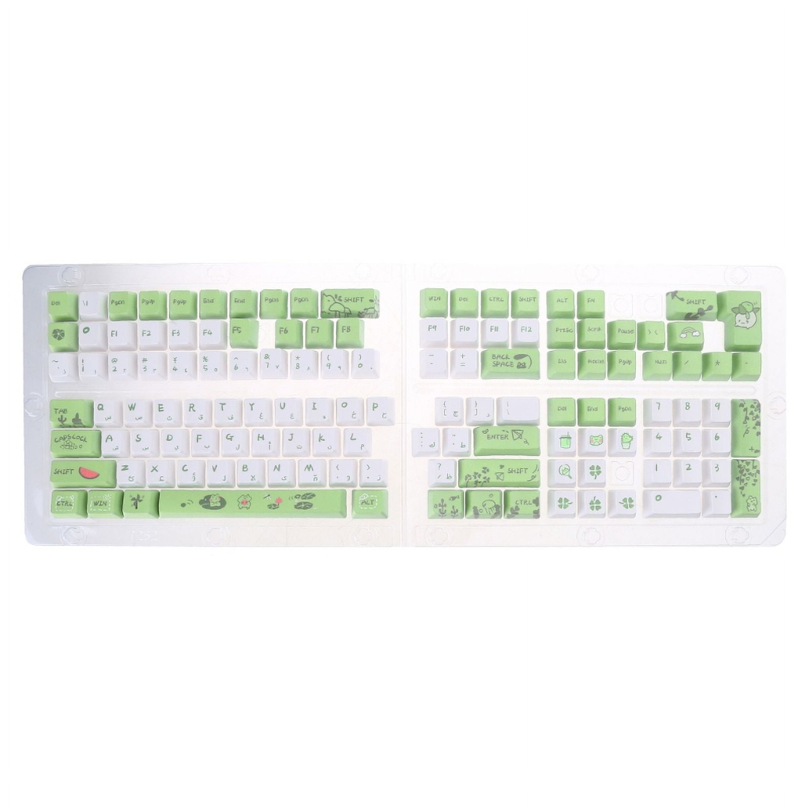 XISAOK 129 Keys Keycap Set Little Frog Green For Game Mechanical ...