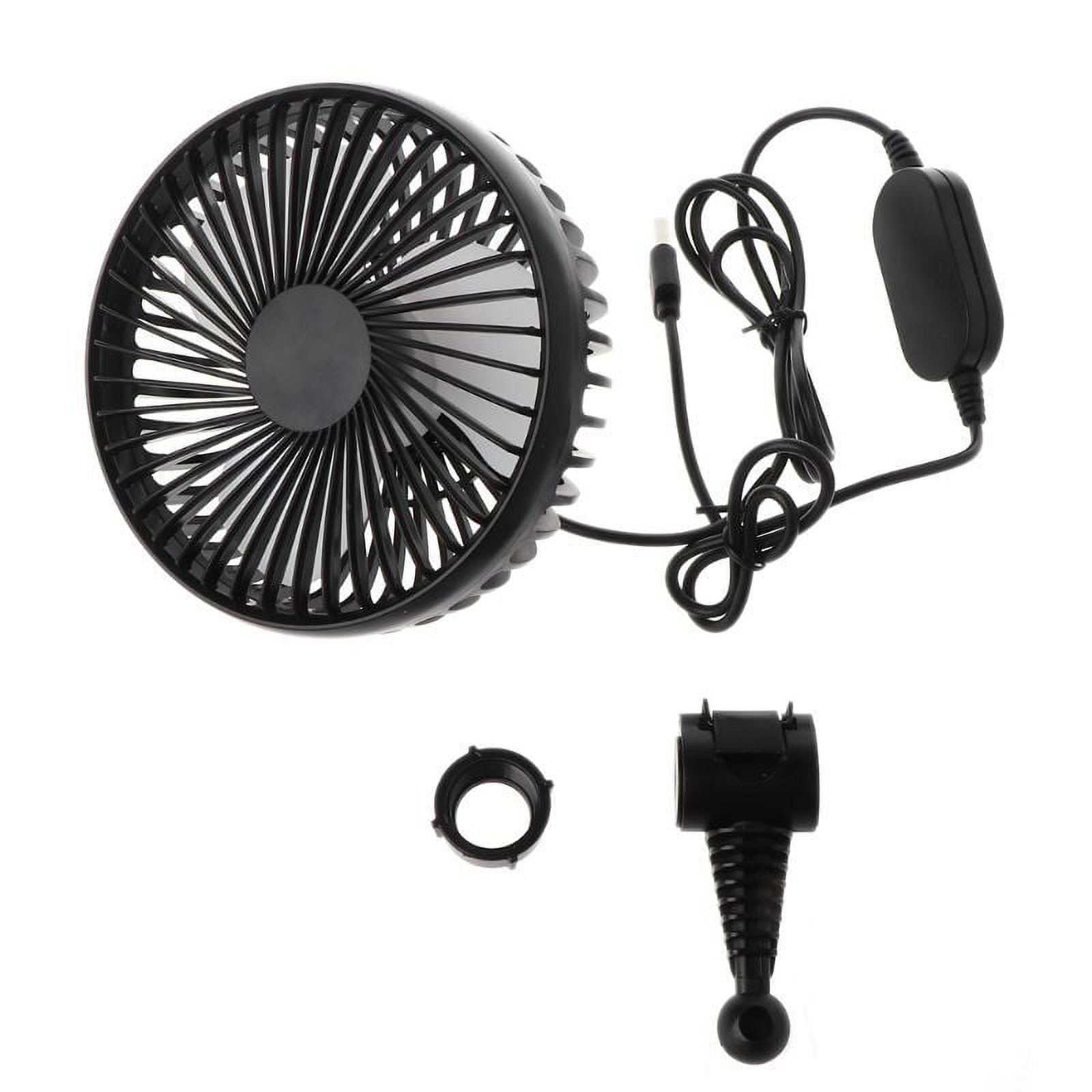 XISAOK 360 Degree Rotating 5V USB Car Fan Front / Back for Seat 3 Speed ...