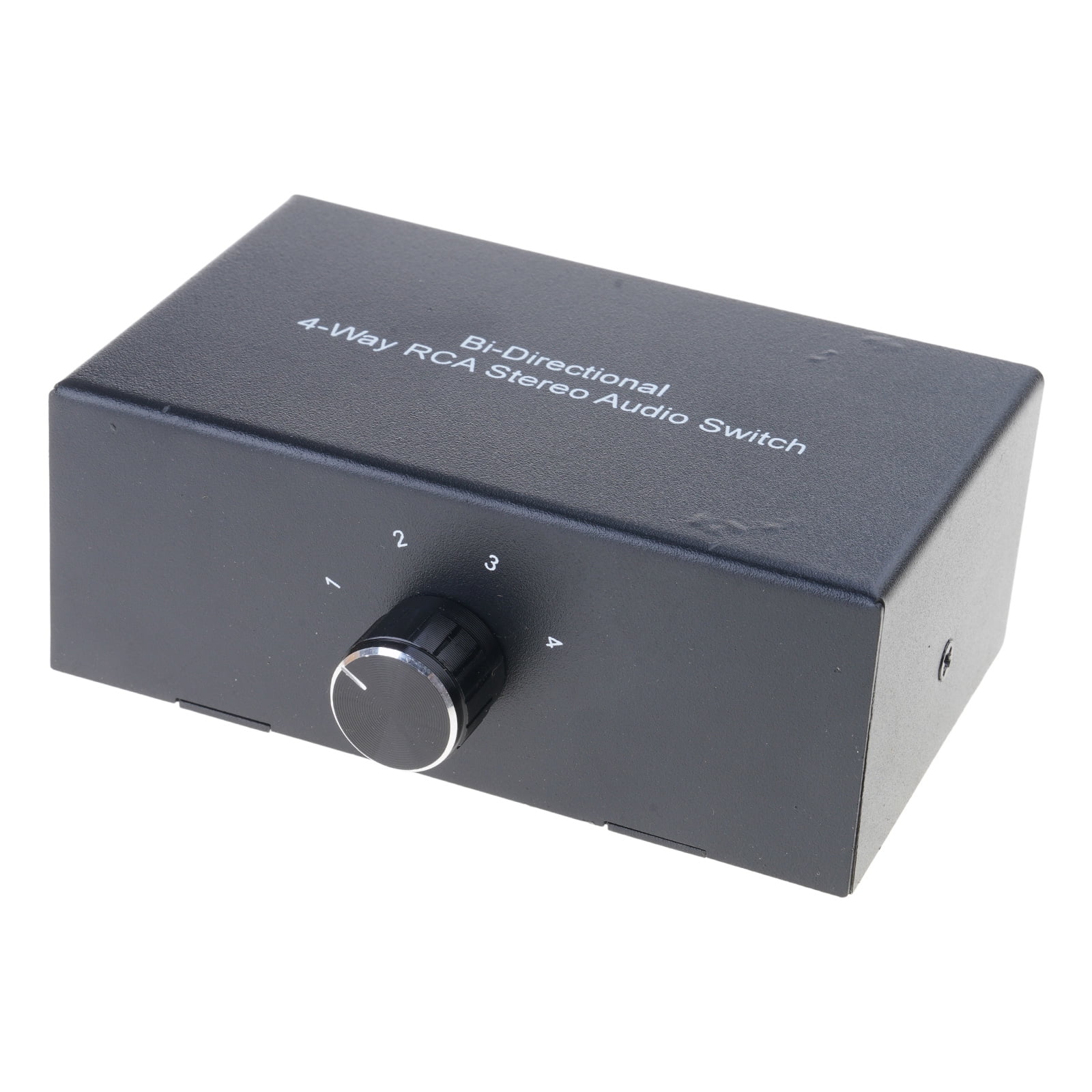 XISAOK 4-Way RCA Stereo Audio Switch Bi-Directional 4 In 2 Out/ 2 In 4 ...