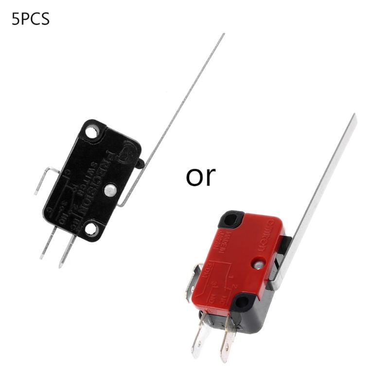 XISAOK 5 Pcs KW7-9 AC125V/250V 15A SPDT Push Button Micro Limit Switch ... XISAOK 5 Pcs KW7-9 AC125V/250V 15A SPDT Push Button Micro Limit Switch ...