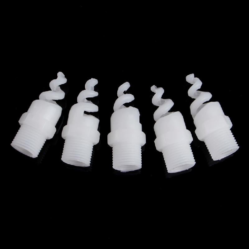 XISAOK 5Pcs Plastic PP Spiral Cone Nozzle Spray Sprinkler for Head 1/4 ...