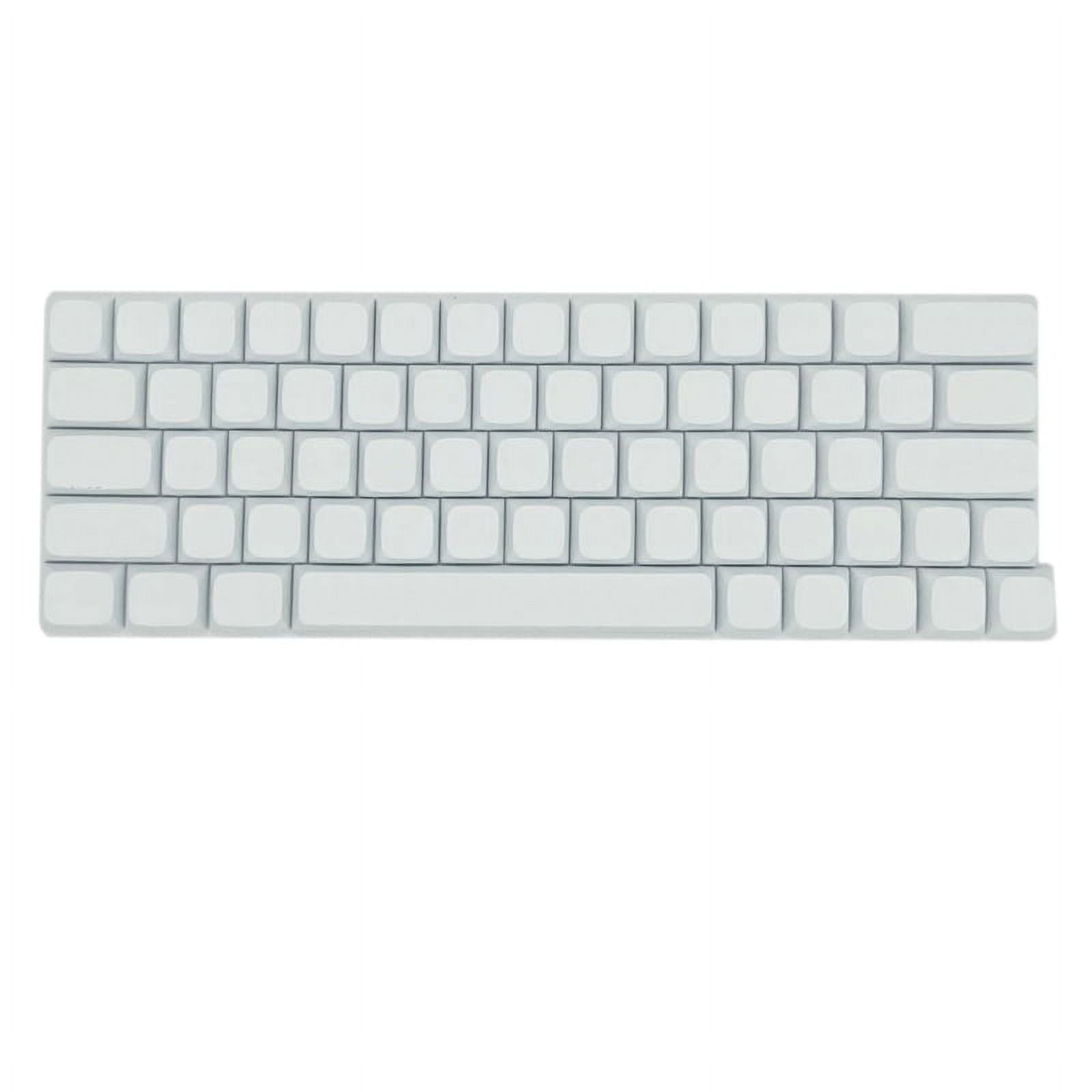 XISAOK 64Key Blank Keycaps, Thick PBT White Keycaps for XD64 GK64 ...