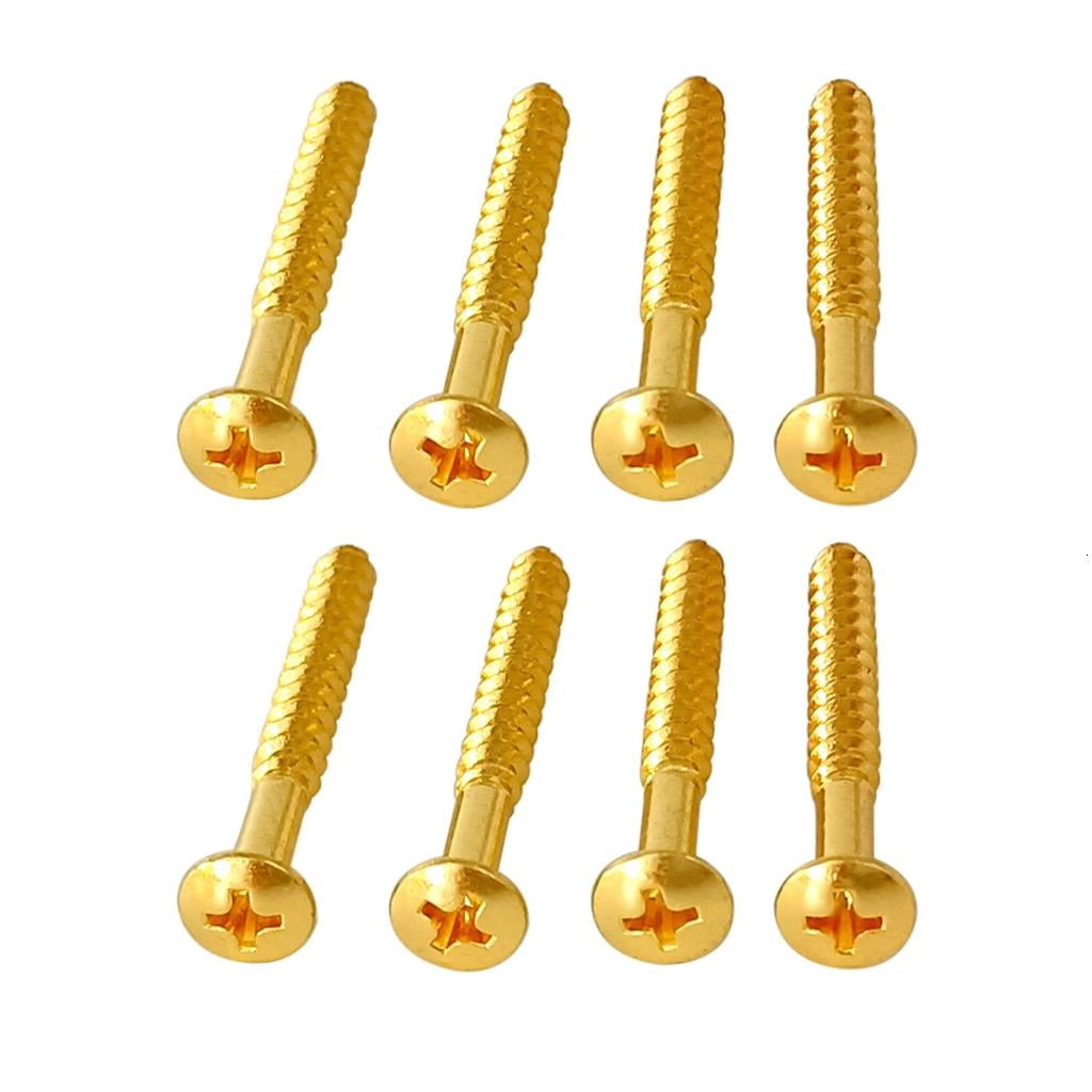 XISAOK 8Pcs Guitar Neck Plate Screws Metal Neckplate Screws Electric ...
