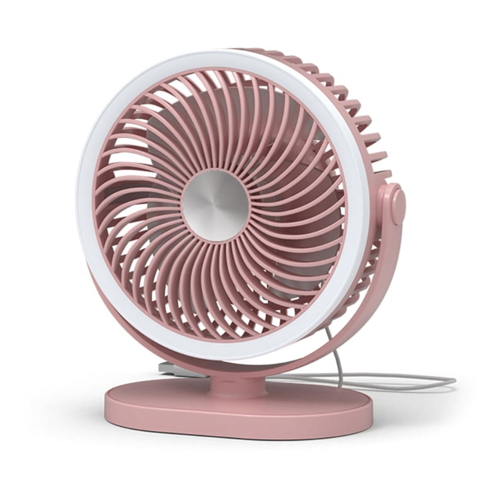 XISAOK Camping Fan 2-gear USB Desktop Fan with LED Light Portable ...