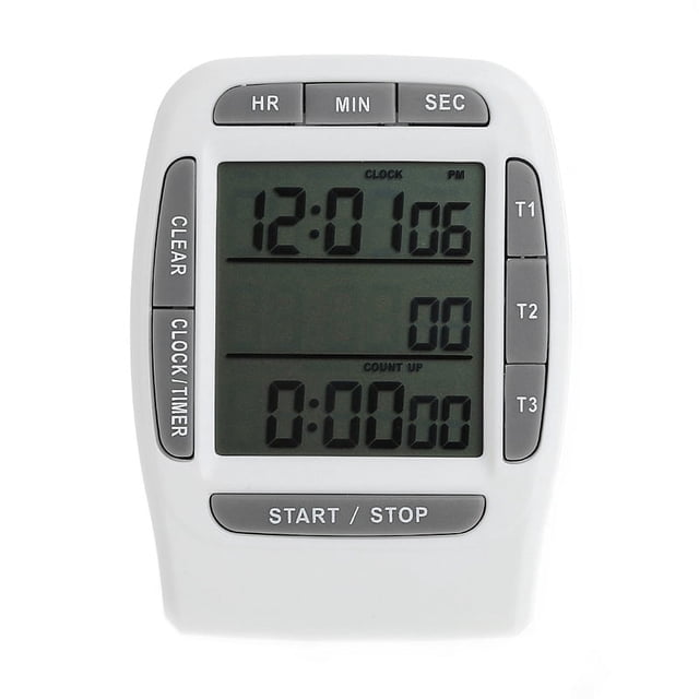 XISAOK Digital LCD Multi-Channel Timer CountDown Laboratory 3 Channel ...