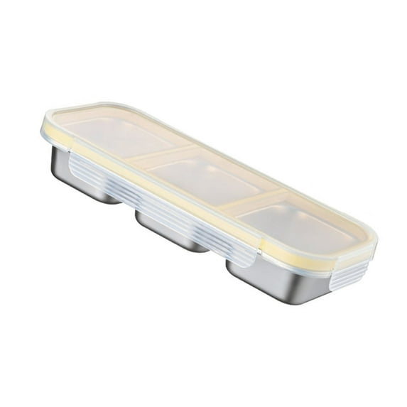 XISAOK Dishwasher Safe Stainless Steel Lunch Box with Plastic Lid Multi ...