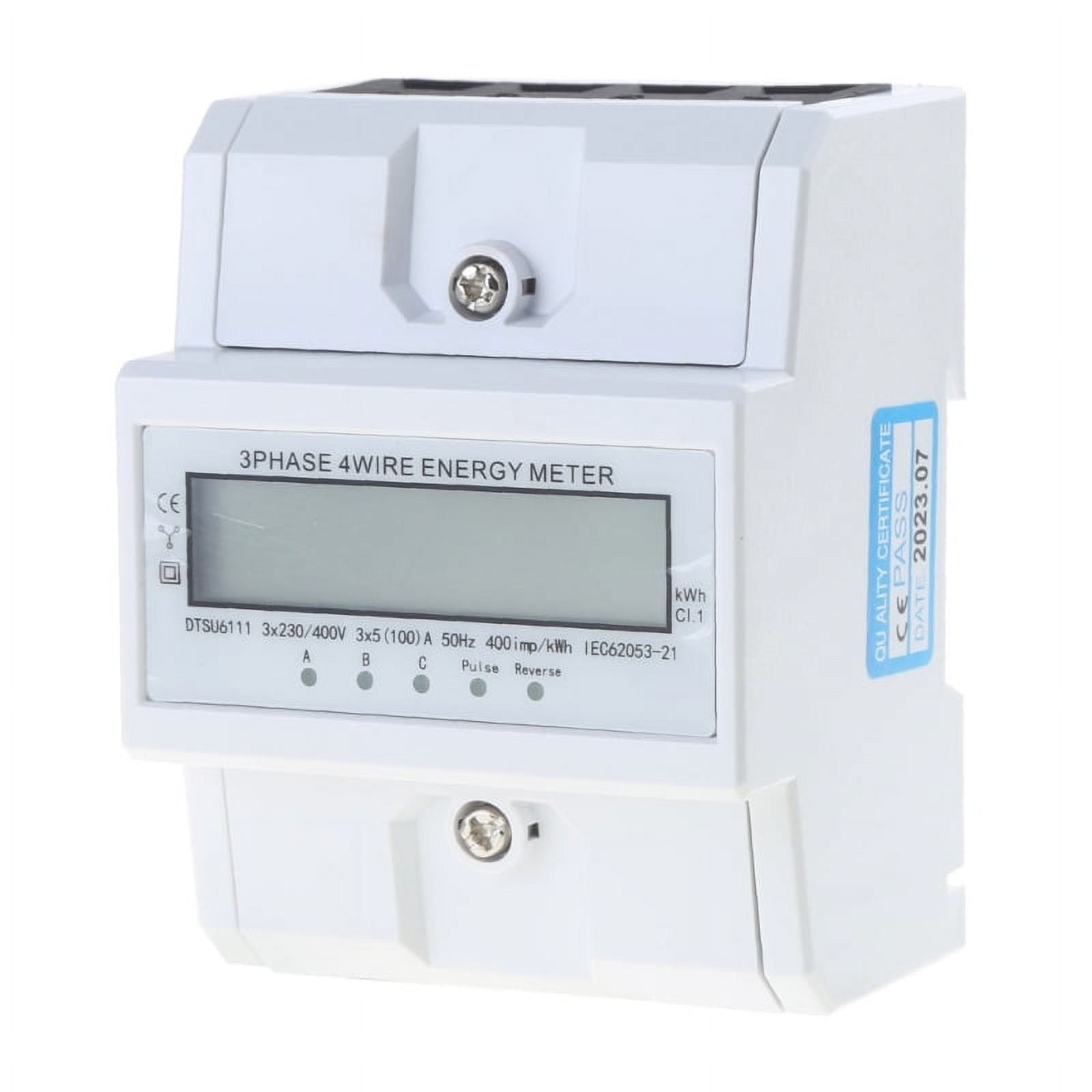 Xisaok Electricity Meter 3 Phases 4 Wire Energy Meter Din Rail 3x 220v
